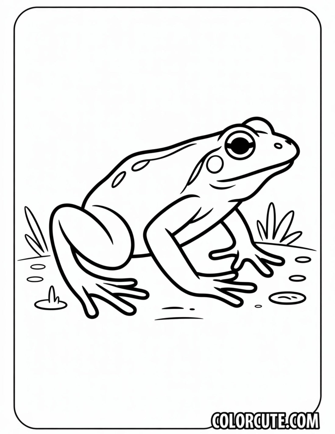 Hard Frog Coloring Pages | Free PDF Printables – Color Cute - Free ...