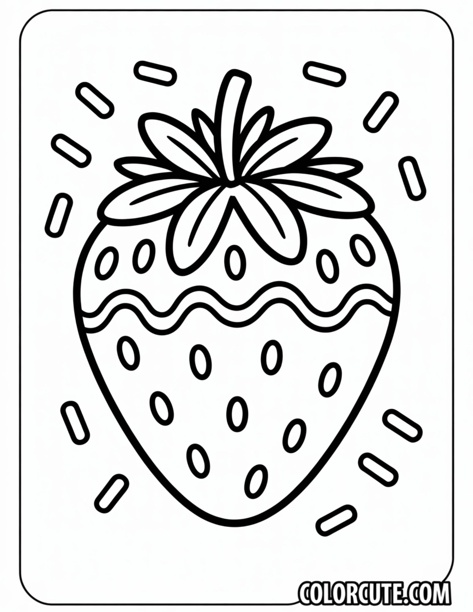 30+ Free Strawberry Coloring Pages - Fruit PDF Printables – Color Cute ...