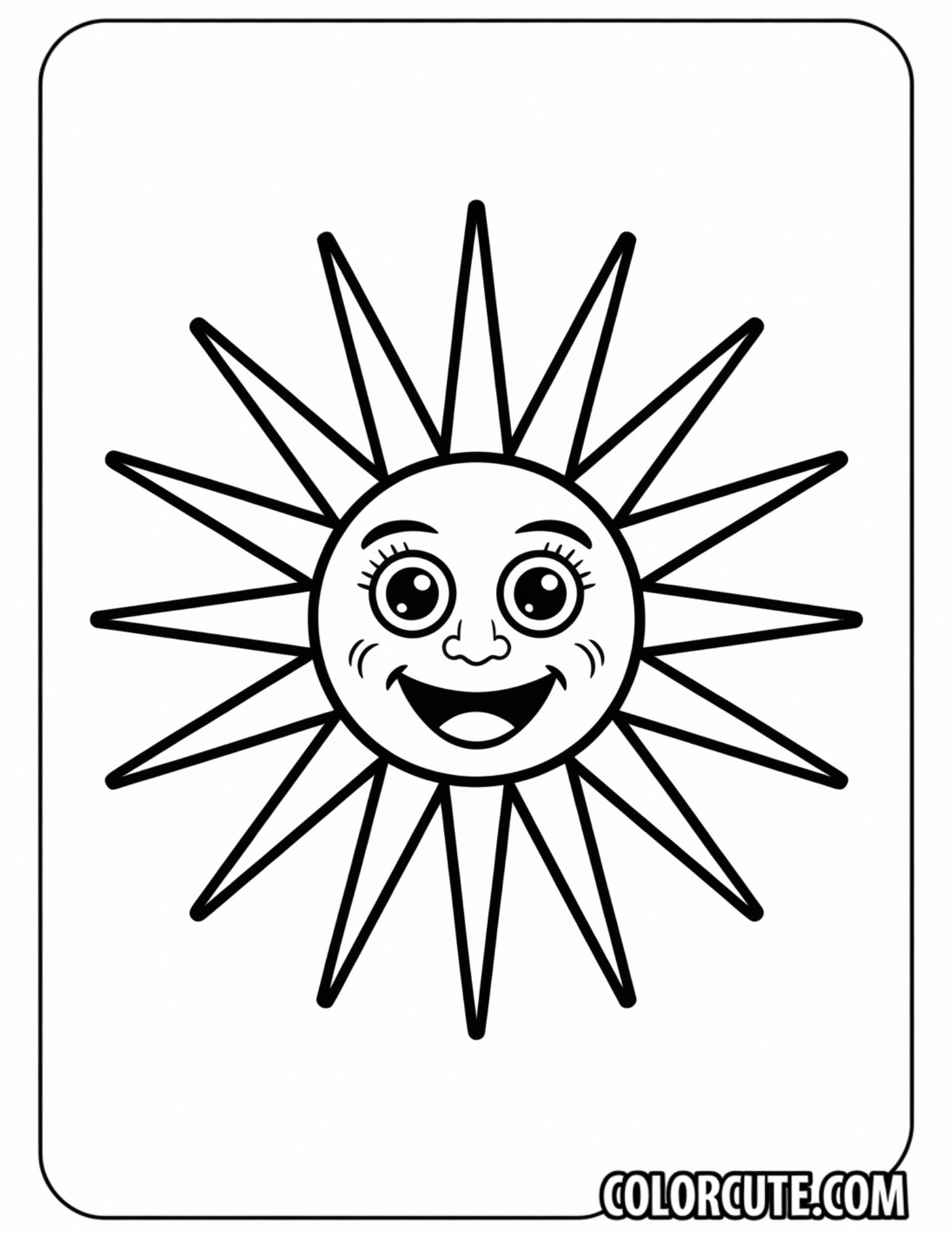 40+ Sun Coloring Pages Free - Summer PDF Downloads – Color Cute - Free ...