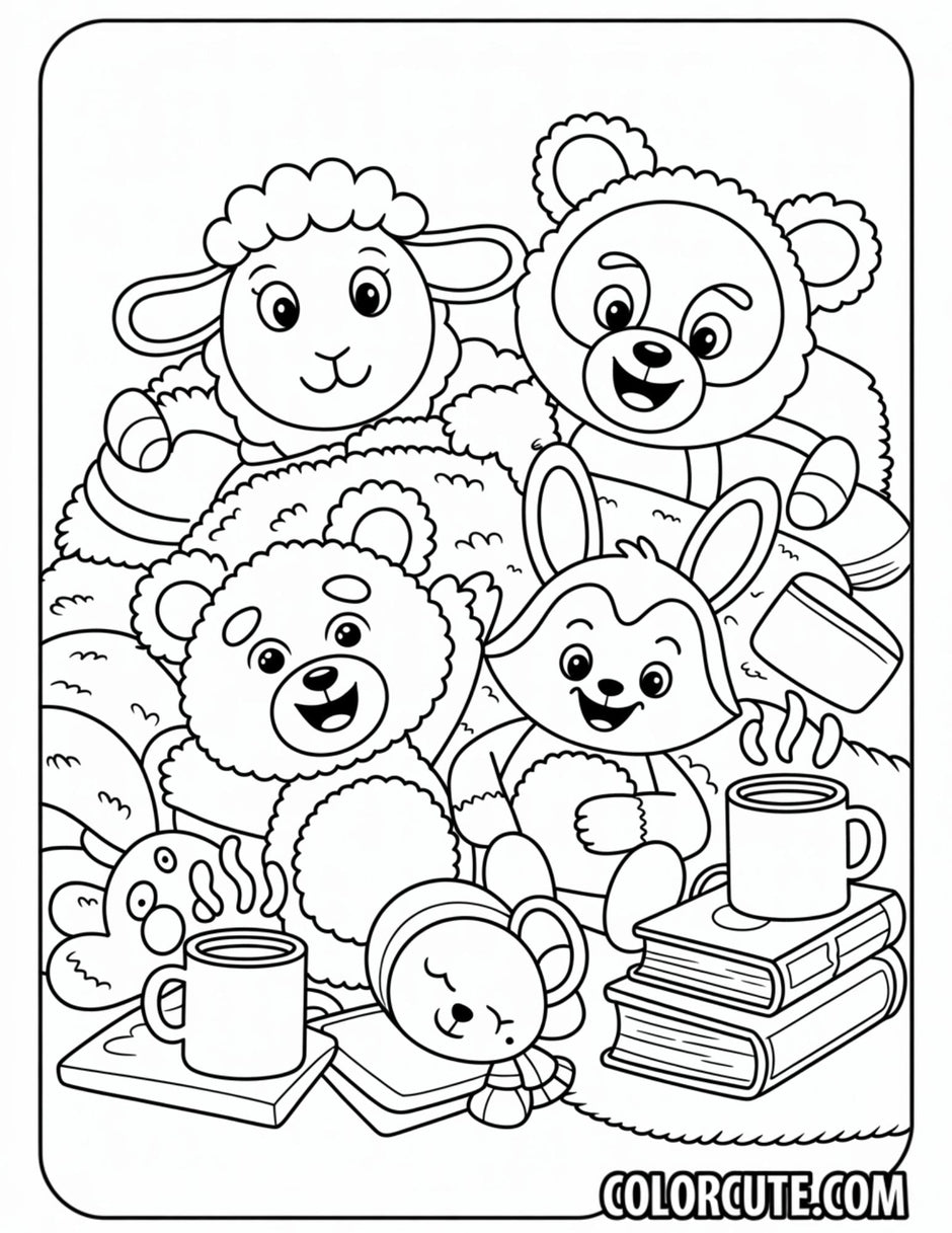 25+ Free Cozy Friends Coloring Pages - Cute Animals PDF Printables ...