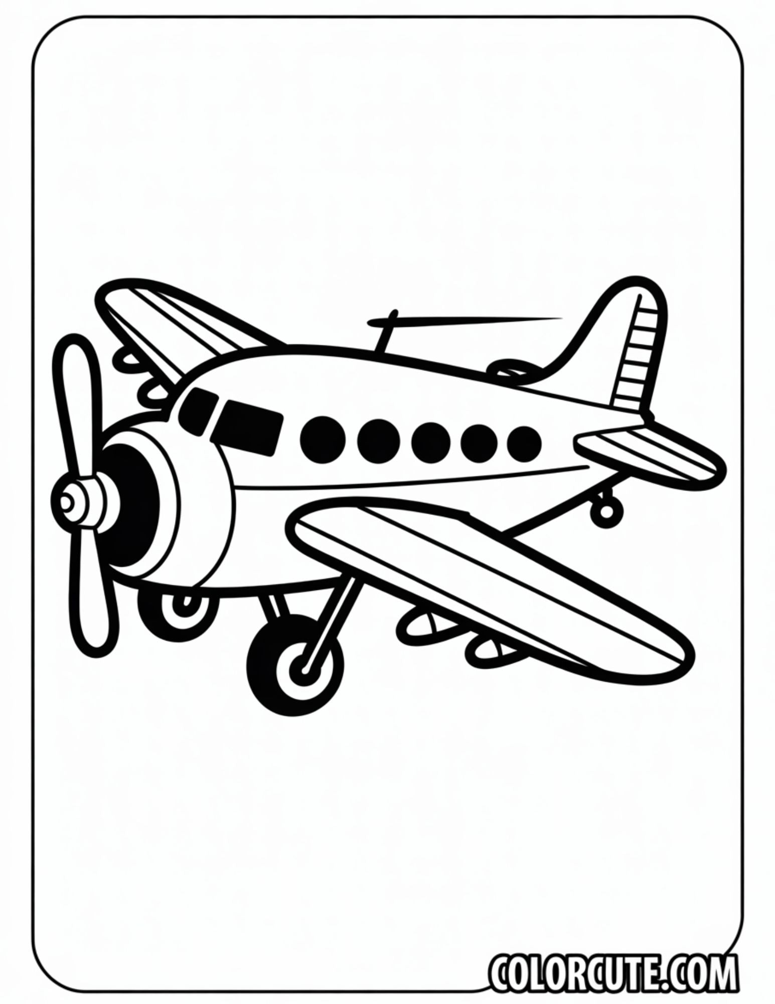 Military Airplane Coloring Pages | Free PDF Printables – Color Cute ...