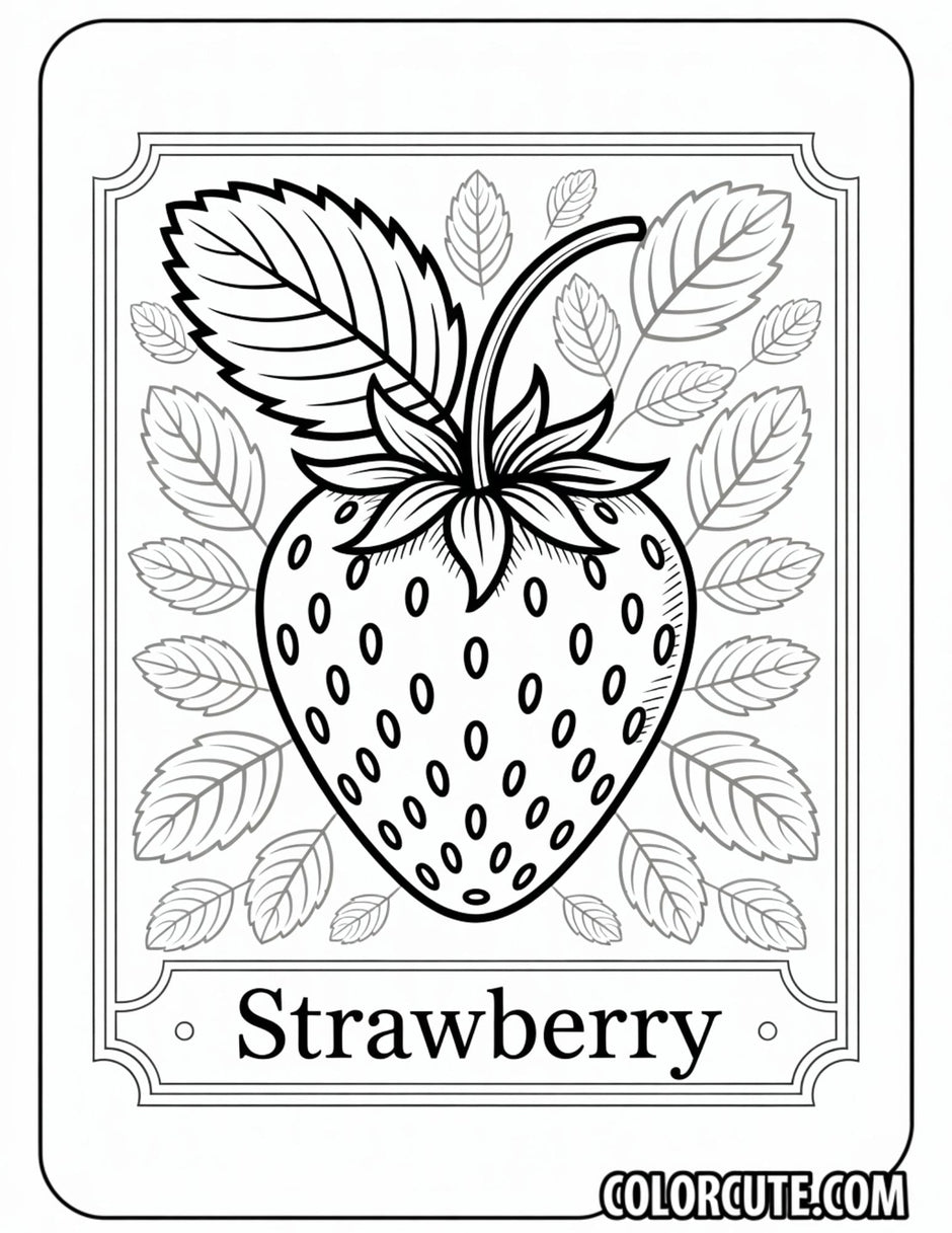 30+ Free Strawberry Coloring Pages - Fruit PDF Printables – Color Cute ...