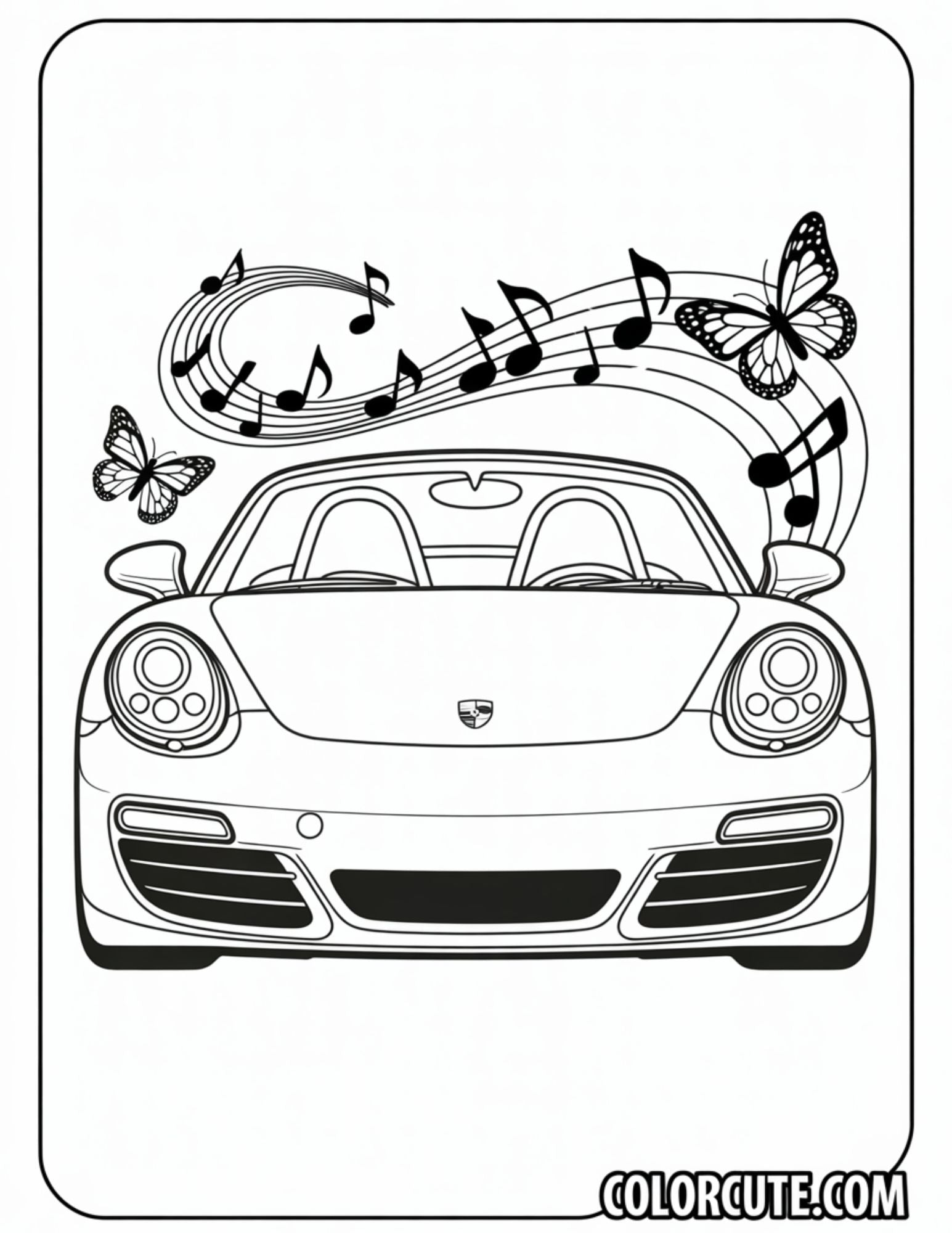 Cool 911 Porsche Coloring Pages | Free PDF Printables – Color Cute ...