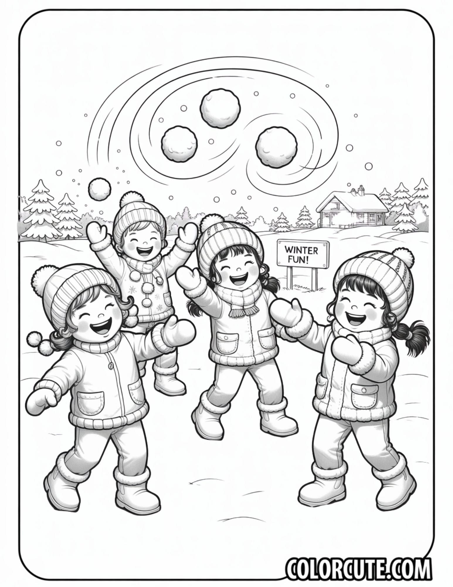 Preschool Winter Coloring Pages | Free PDF Printables – Color Cute ...