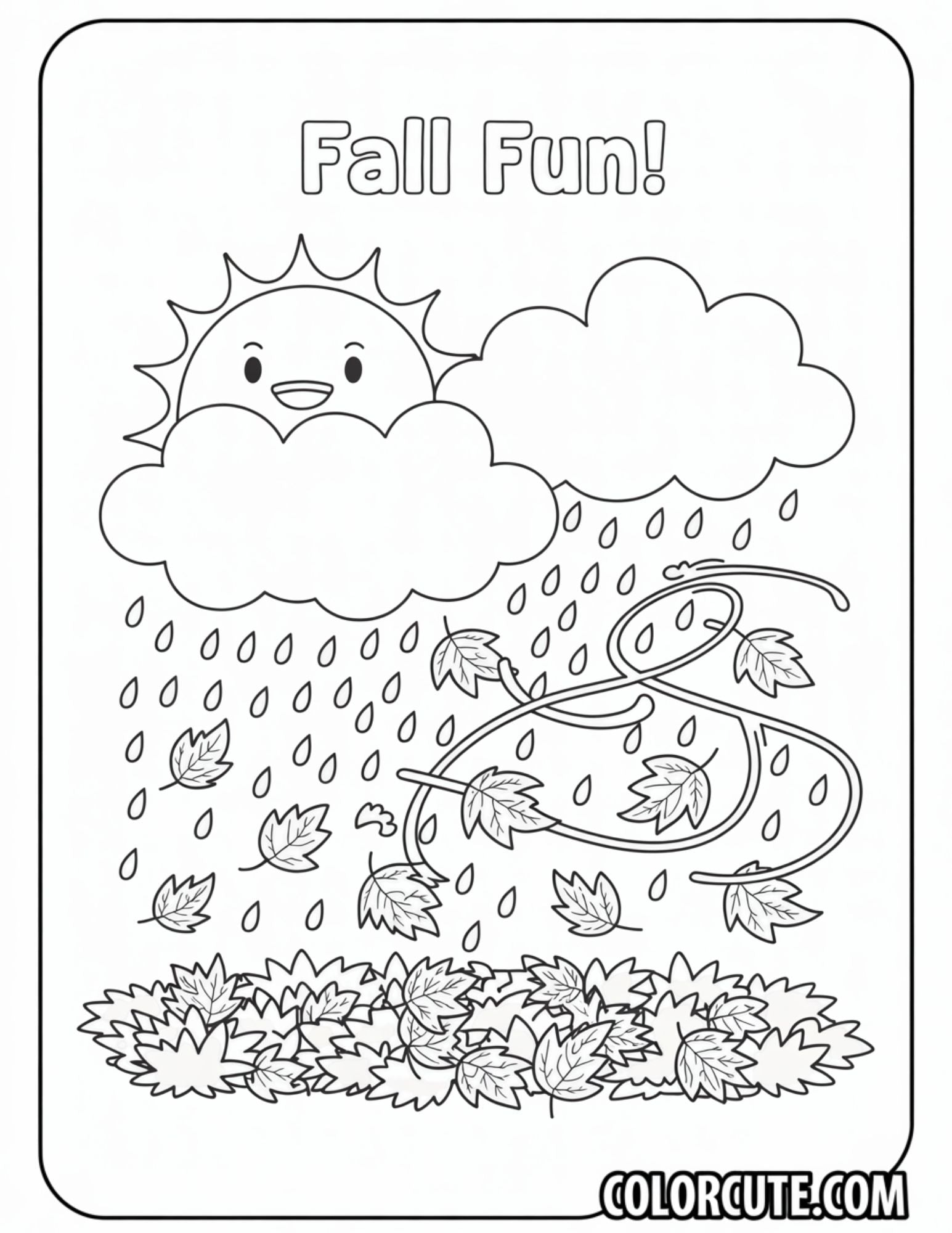 Fall Coloring Page Free – Color Cute - Free Coloring Pages