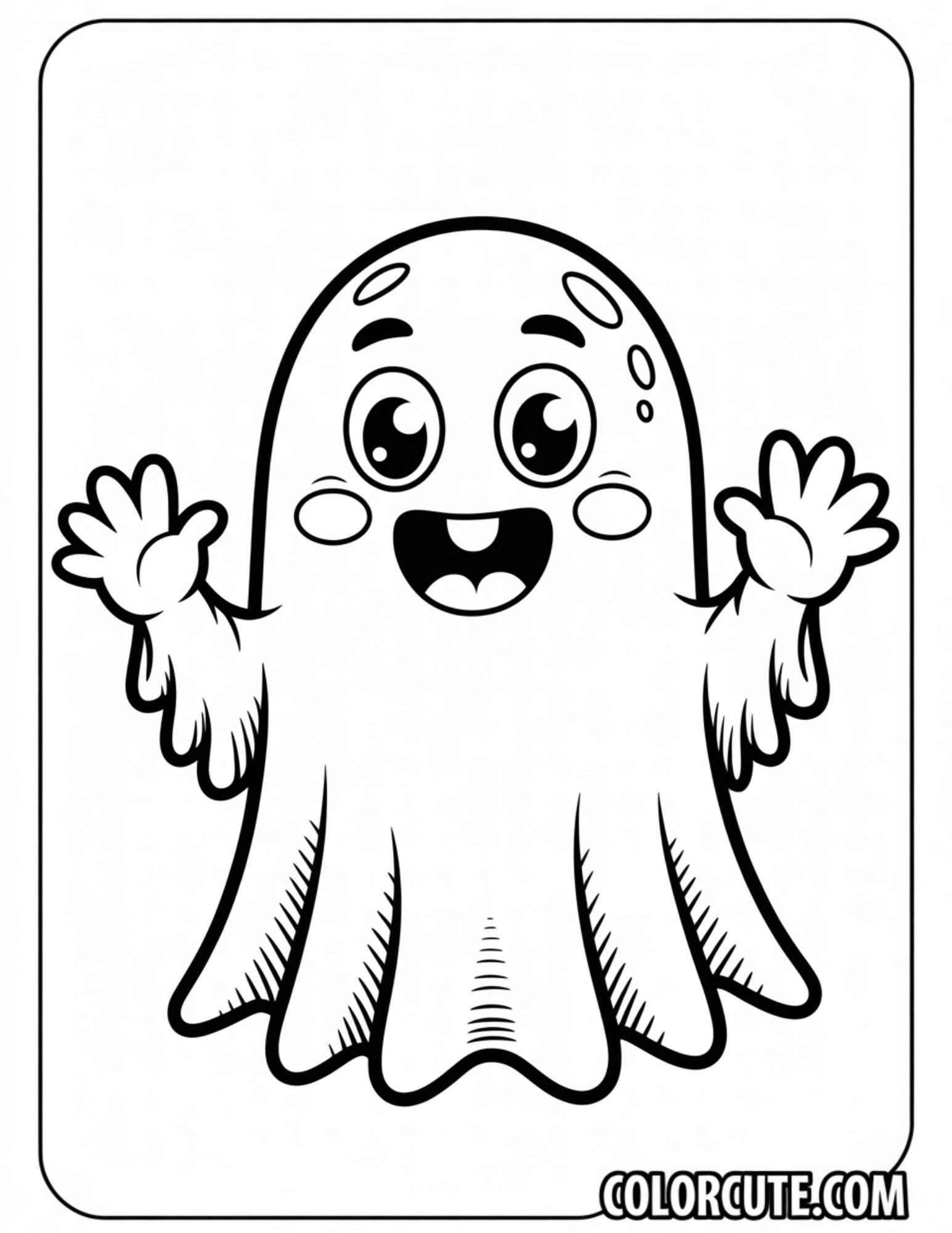15+ Free Ghost Coloring Pages - Halloween Spooky PDF Printables – Color ...