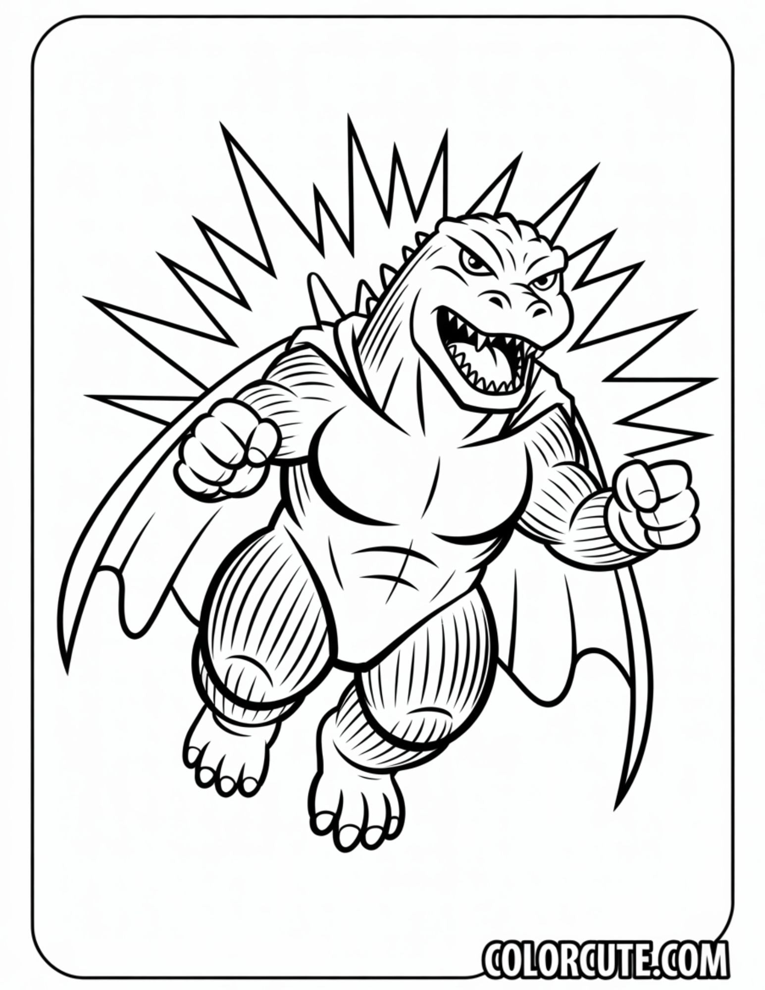 Super Godzilla Coloring Pages | Free PDF Printables – Color Cute - Free ...