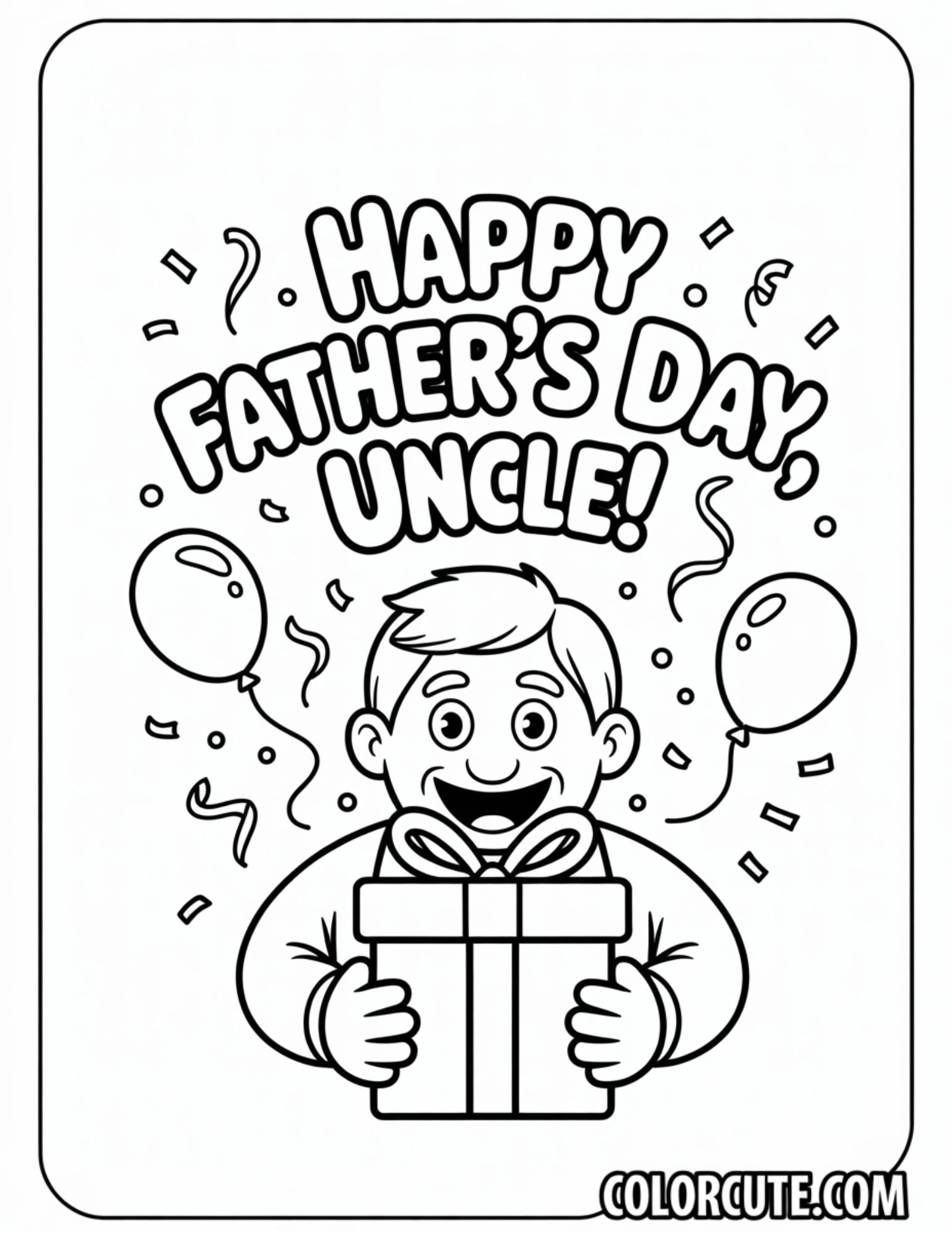 Uncle Fathers Day Coloring Pages | Free PDF Printables – Color Cute ...