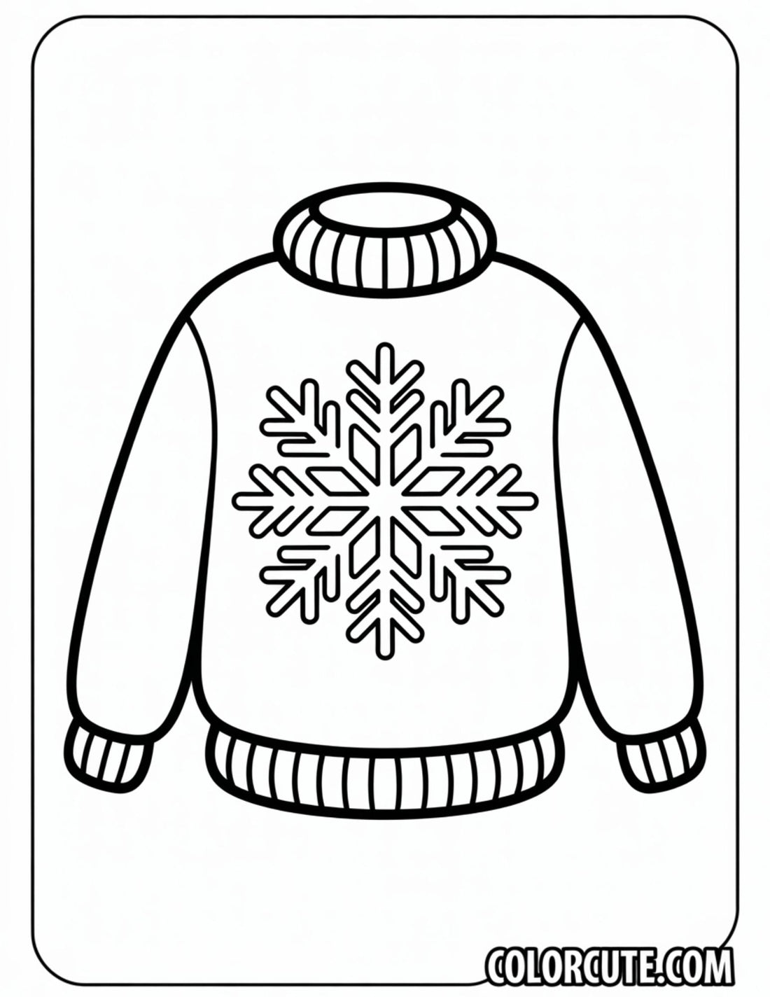 Winter Sweater Coloring Pages | Free PDF Printables – Color Cute - Free ...