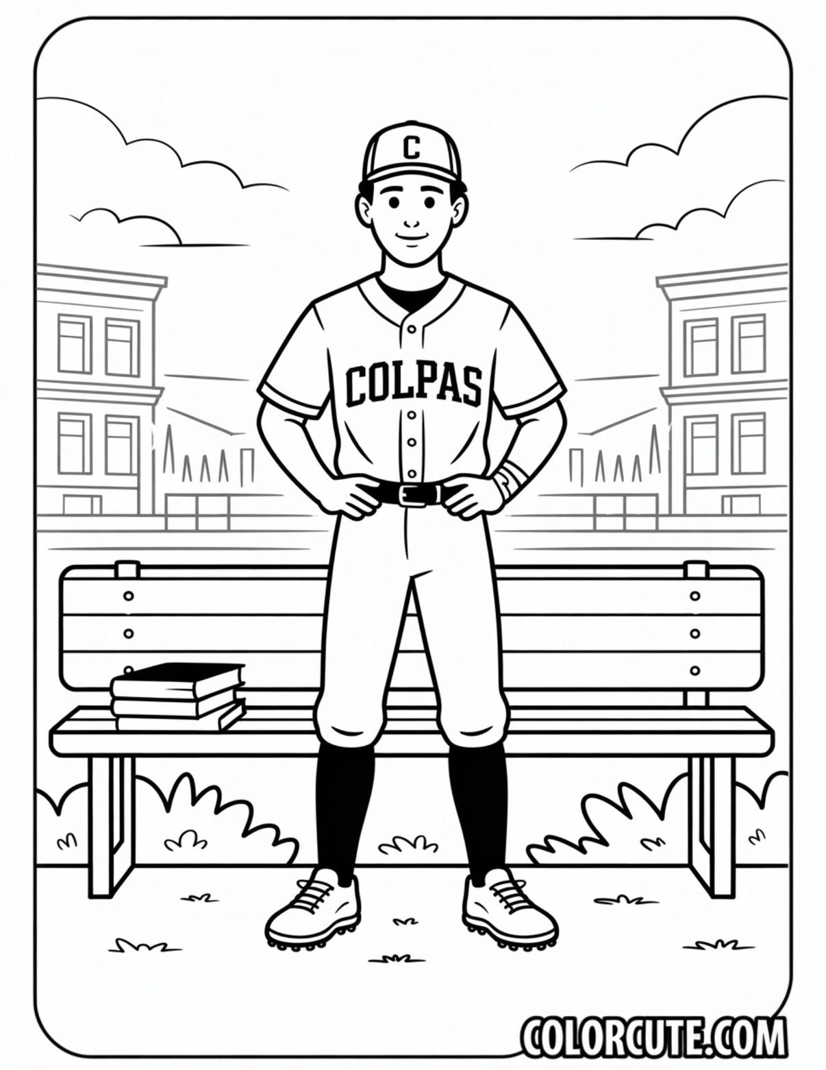 Baseball Coach Coloring Pages | Free PDF Printables – Color Cute - Free ...
