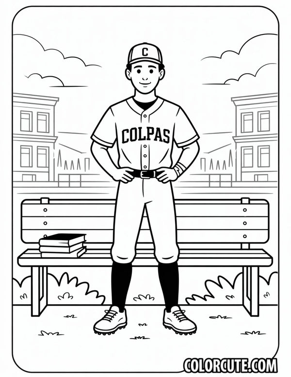 Baseball Coach Coloring Pages | Free PDF Printables – Color Cute - Free ...