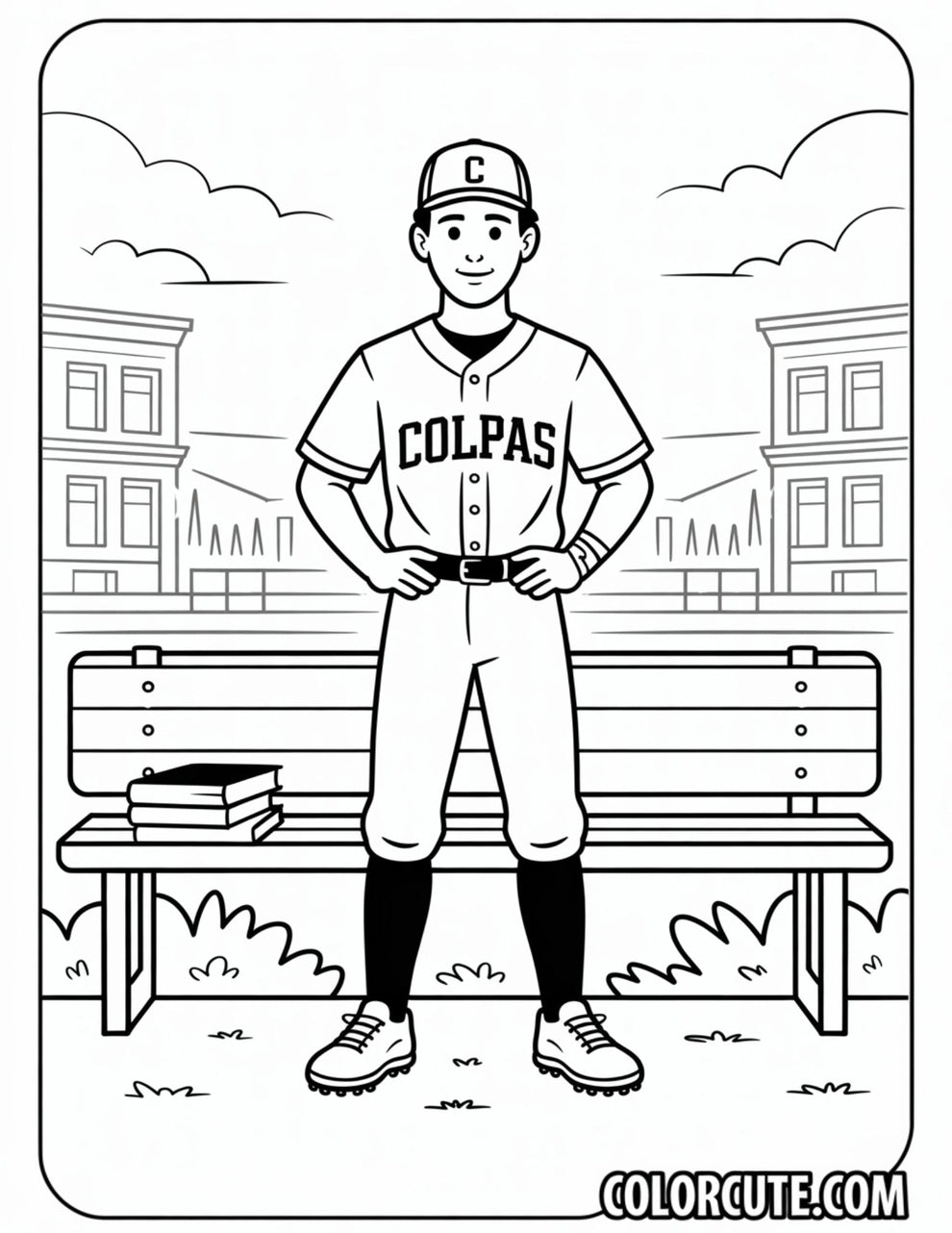 Baseball Coach Coloring Pages | Free PDF Printables – Color Cute - Free ...