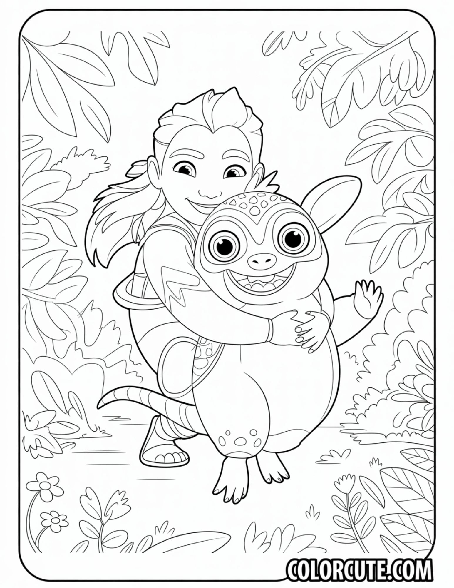 Pengu Raya Coloring Page | Free PDF Printables – Color Cute - Free ...