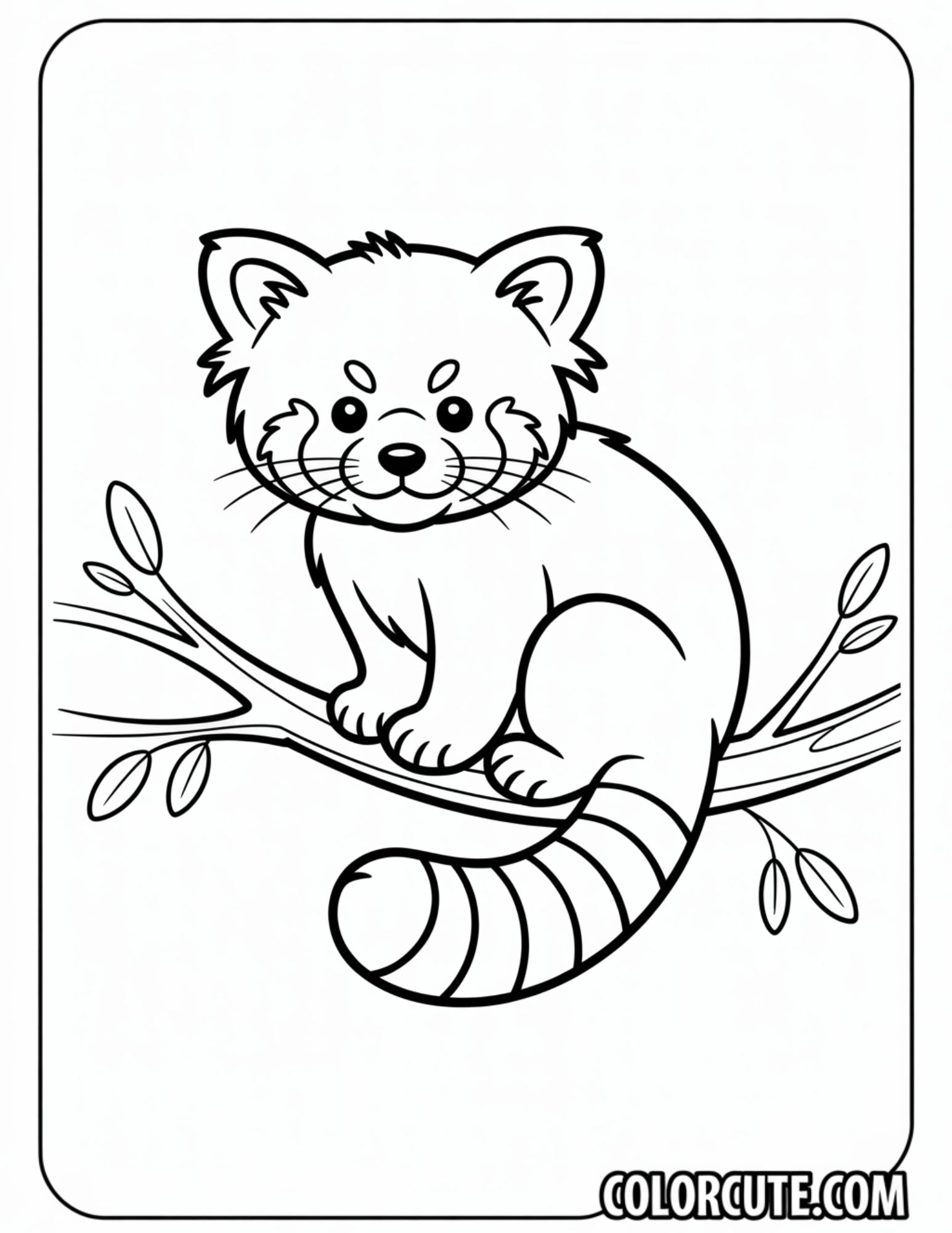 Red Panda Coloring Pages | Free PDF Printables – Color Cute - Free ...
