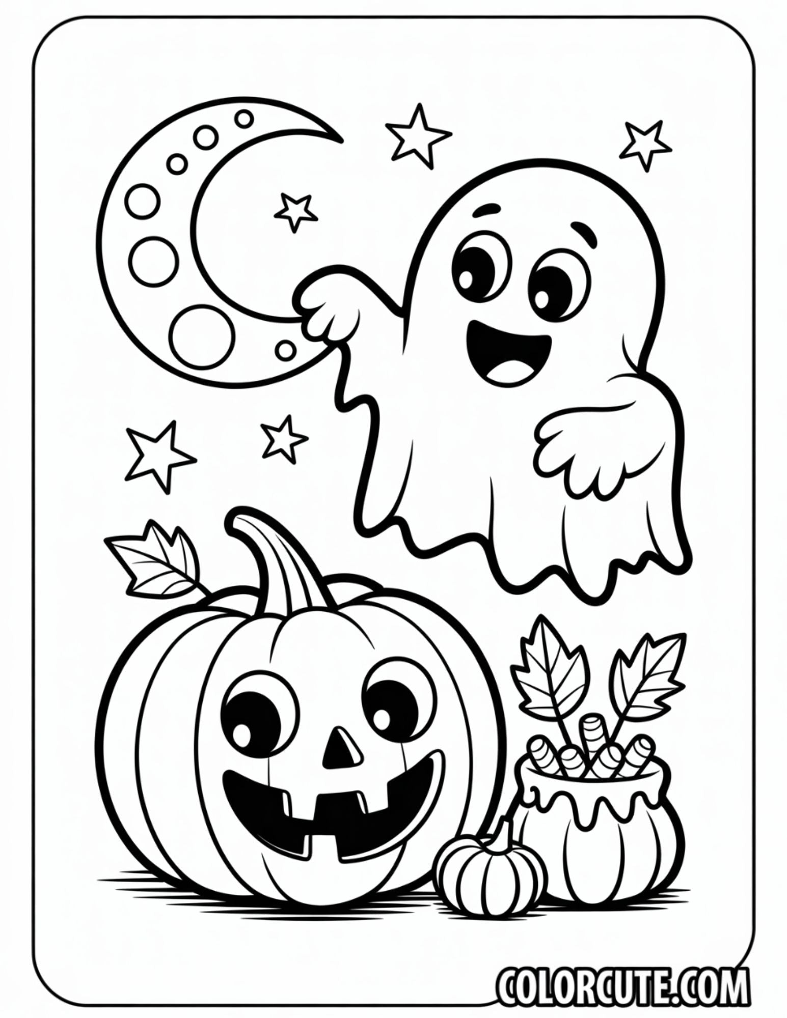 Halloween Spooky Coloring Pages | Free PDF Printables – Color Cute ...
