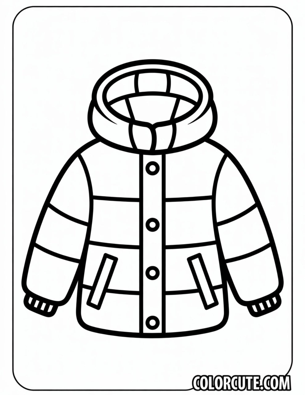 Winter Jacket Coloring Pages | Free PDF Printables – Color Cute - Free ...