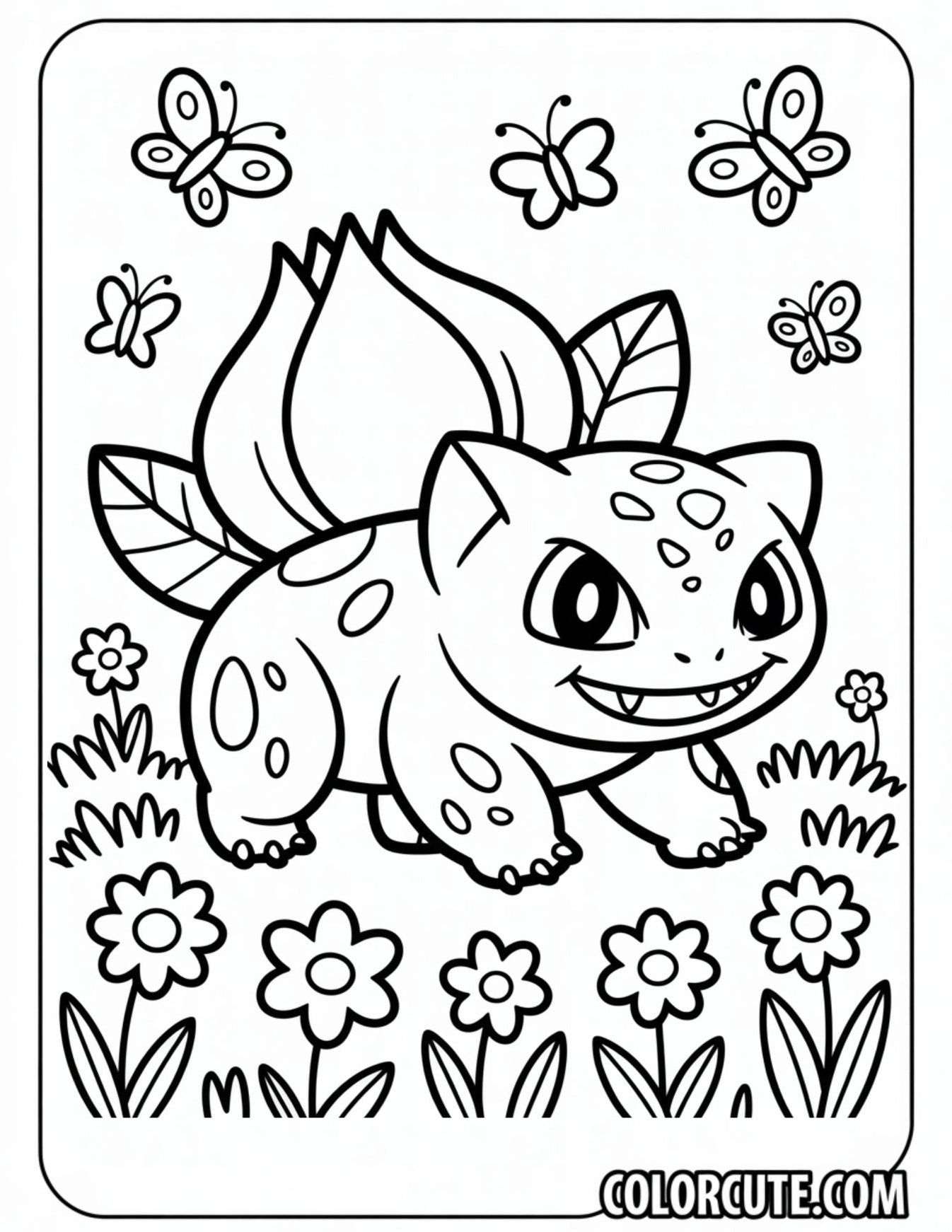 Bulbasaur Coloring Pages | Free PDF Printables – Color Cute - Free ...
