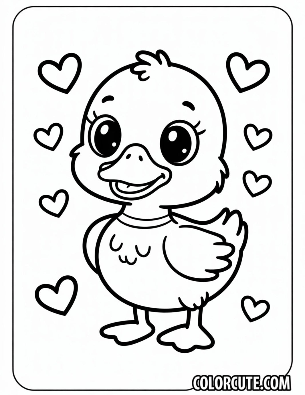 25+ Duck Coloring Pages Free- Water Bird PDF Printables – Color Cute ...