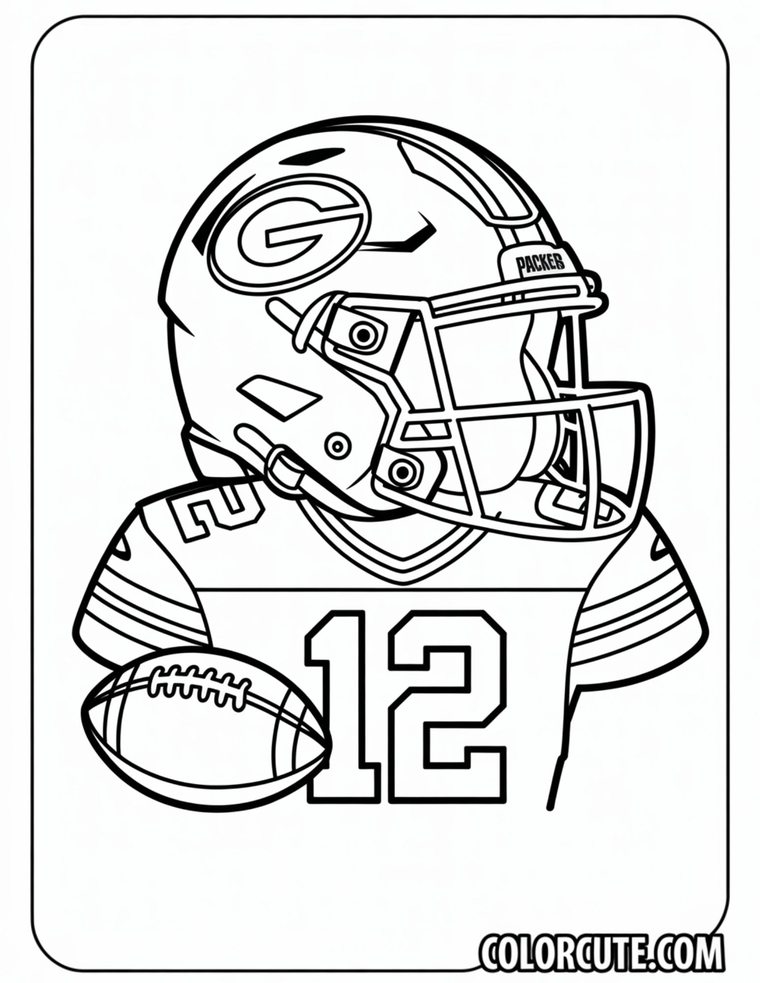 NFL Green Bay Packers Coloring Pages | Free PDF Printables – Color Cute ...