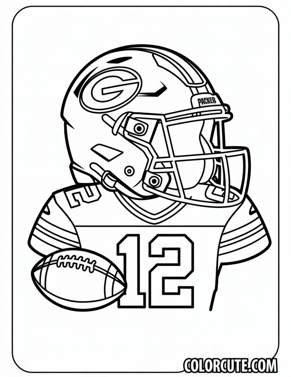 NFL Green Bay Packers Coloring Pages | Free PDF Printables – Color Cute ...