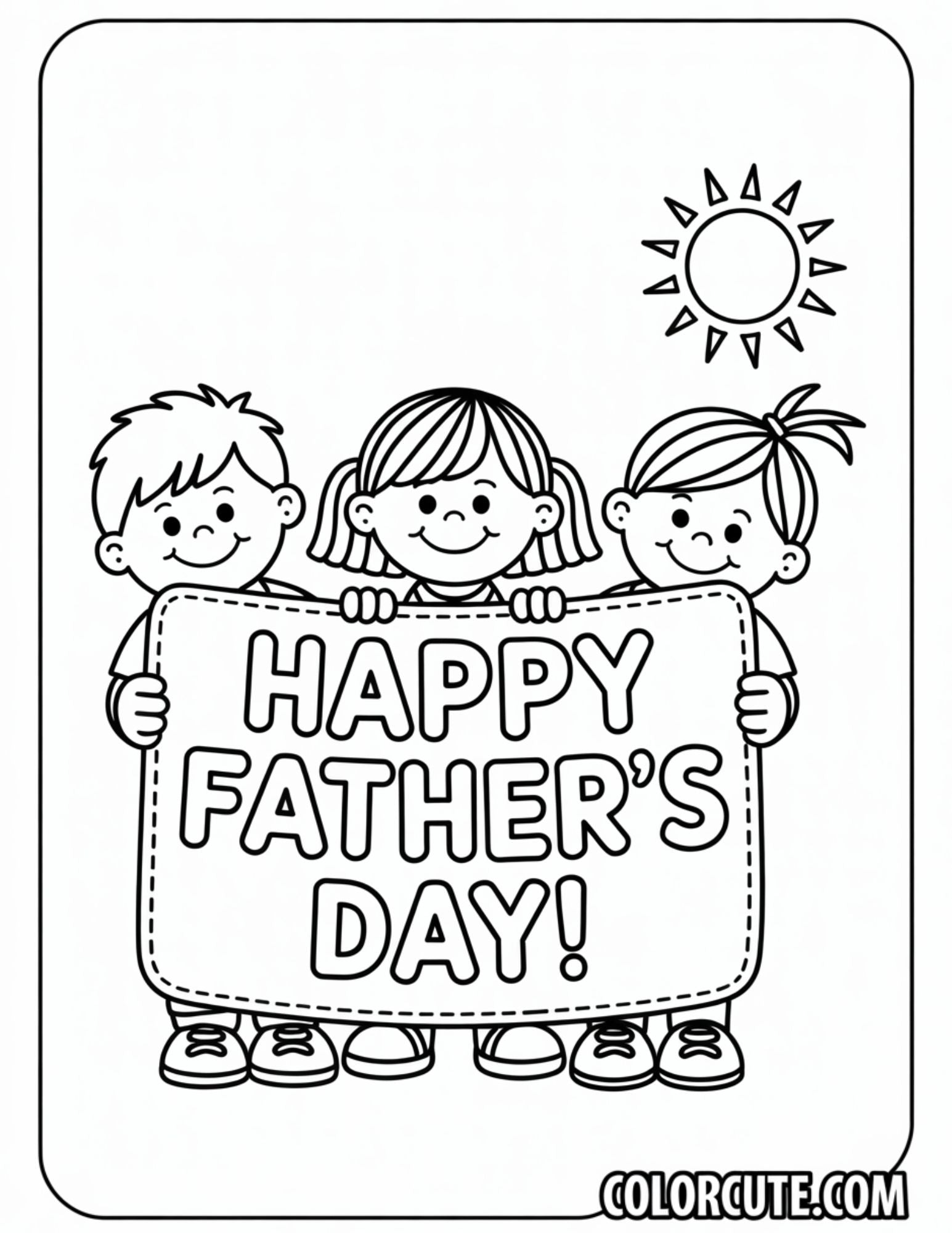 Preschool Fathers Day Coloring Pages | Free PDF Printables – Color Cute ...