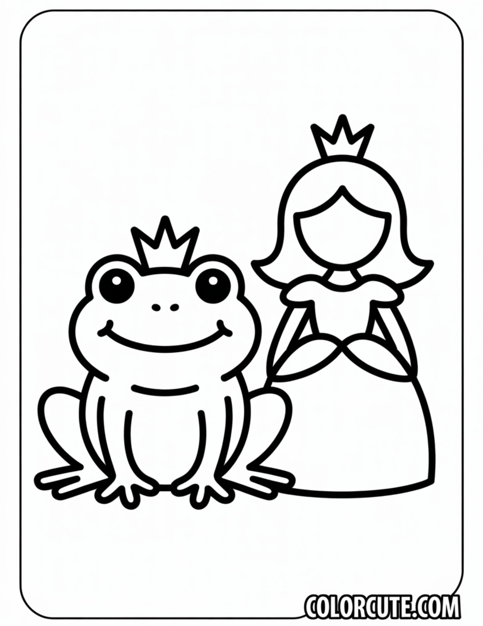 Princess and the Frog Coloring Pages | Free PDF Printables – Color Cute ...