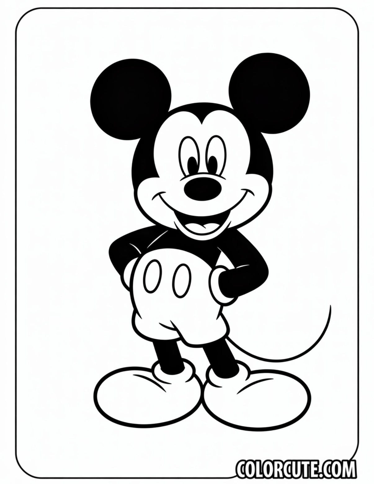 Adult Mickey Mouse Coloring Pages | Free PDF Printables – Color Cute ...