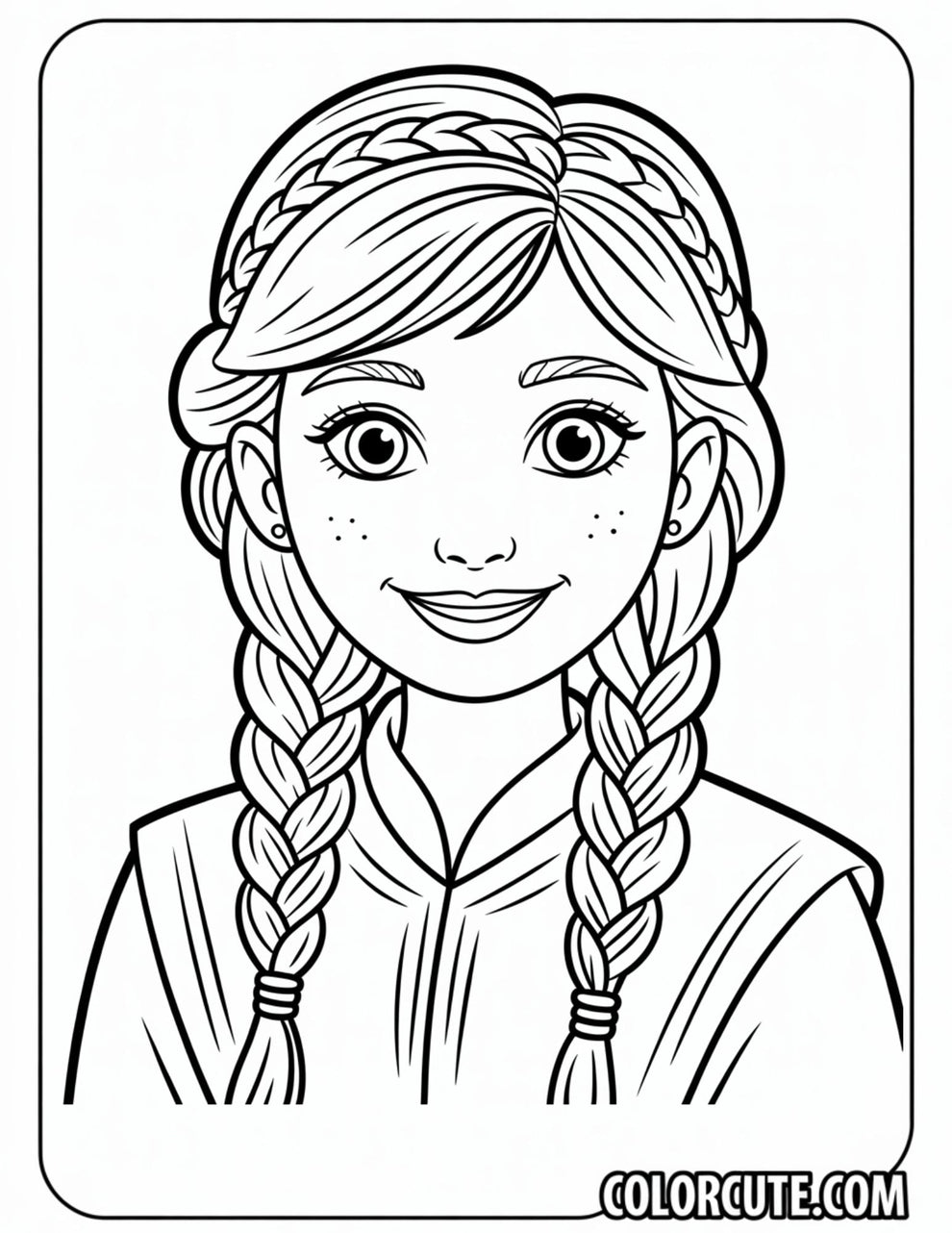 Anna Face Coloring Pages | Free PDF Printables – Color Cute - Free ...