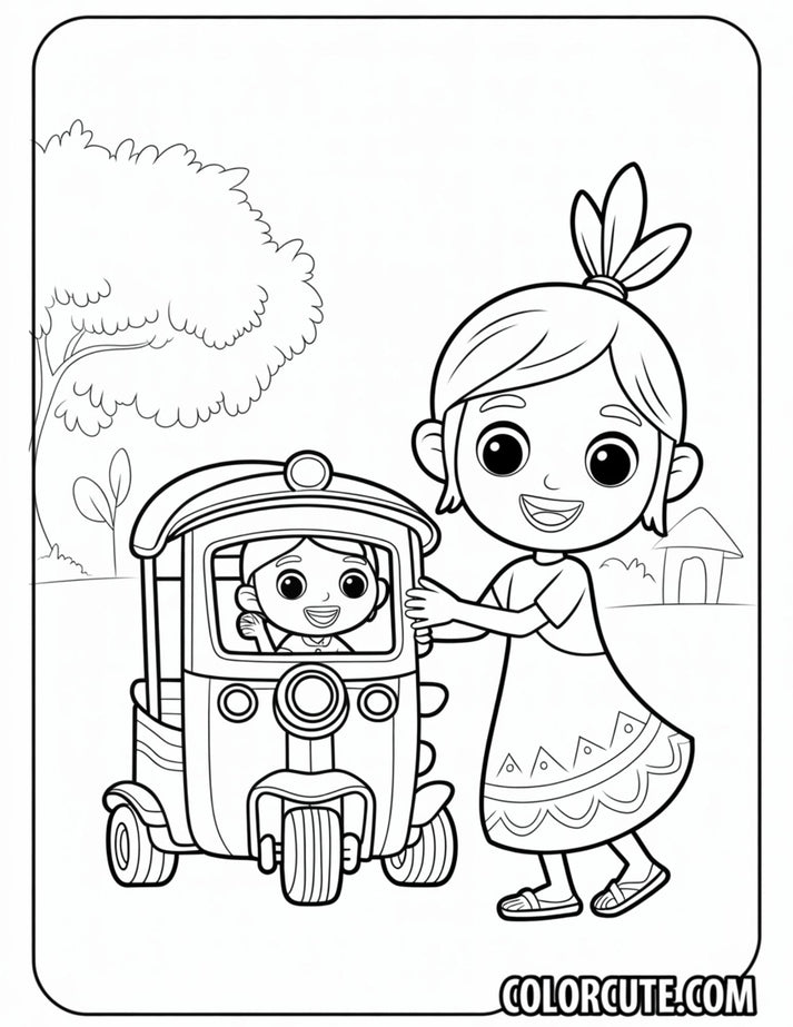Kad Raya Coloring Page | Free PDF Printables – Color Cute - Free ...