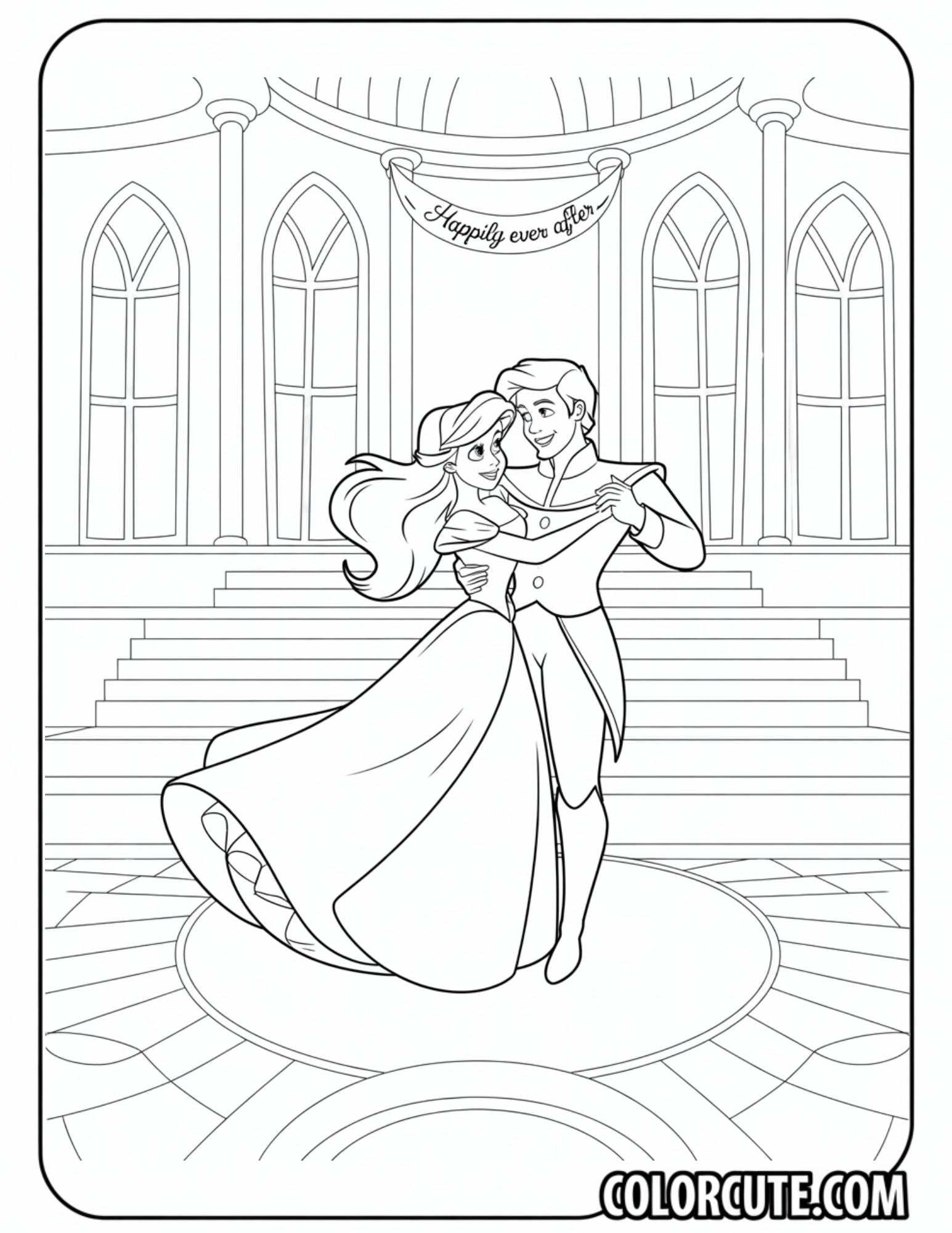 Ariel Coloring Pages | Free PDF Printables – Color Cute - Free Coloring ...