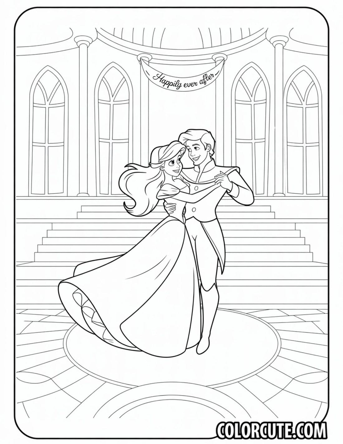 Ariel Coloring Pages | Free PDF Printables – Color Cute - Free Coloring ...