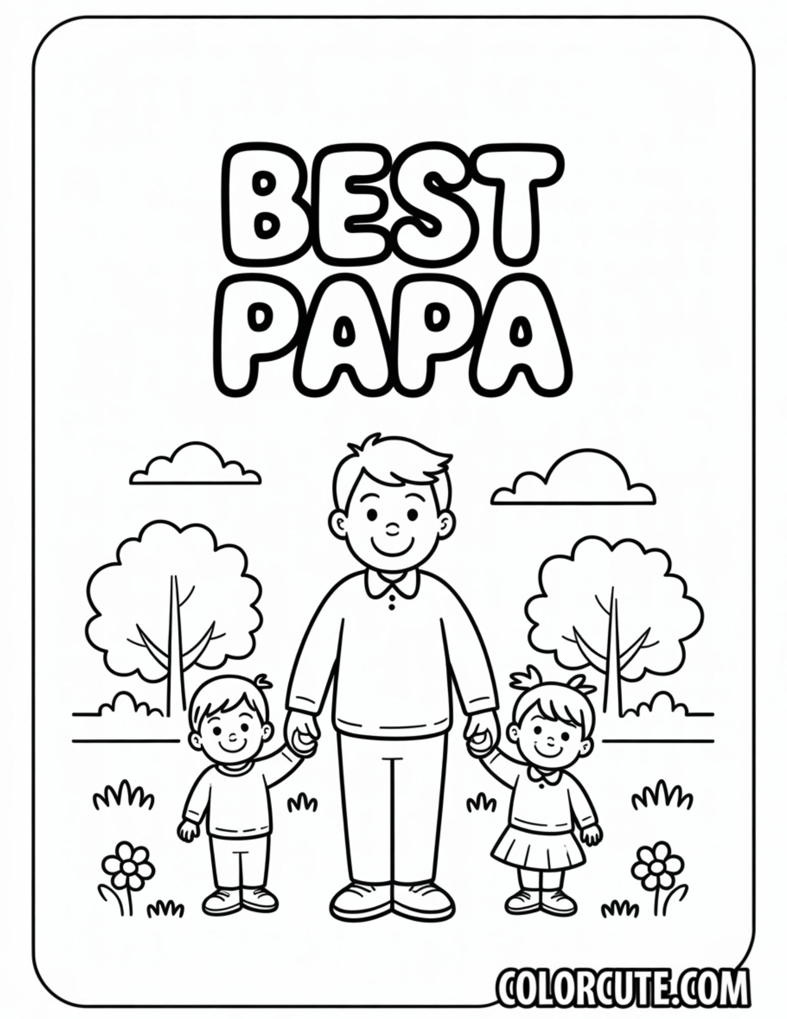 Papa Coloring Pages | Free PDF Printables – Color Cute - Free Coloring ...