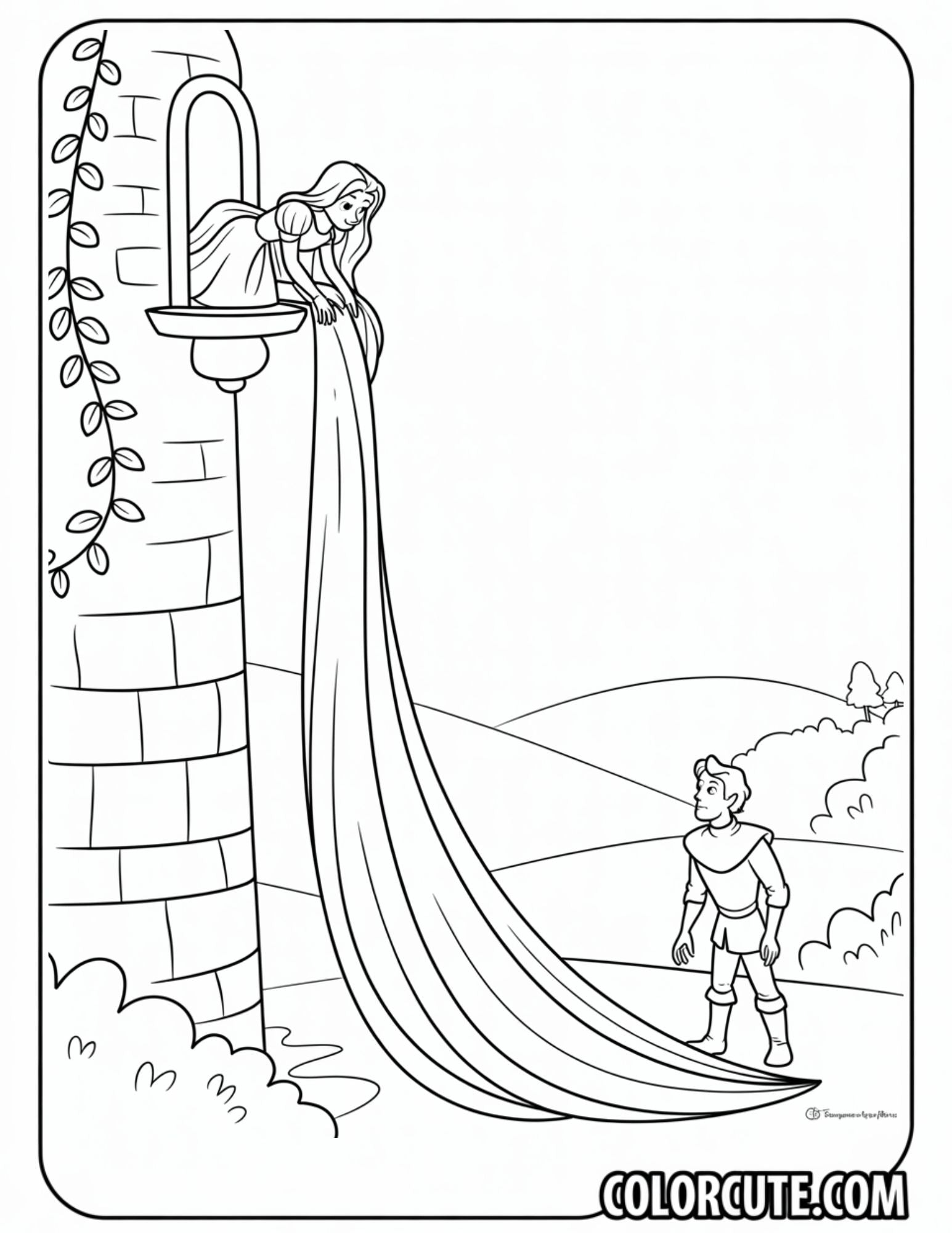 10+ Free Rapunzel Coloring Pages - Disney Princess PDF Printables ...