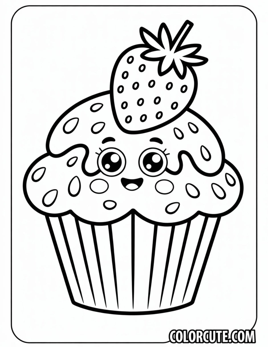 30+ Free Strawberry Coloring Pages - Fruit PDF Printables – Color Cute ...