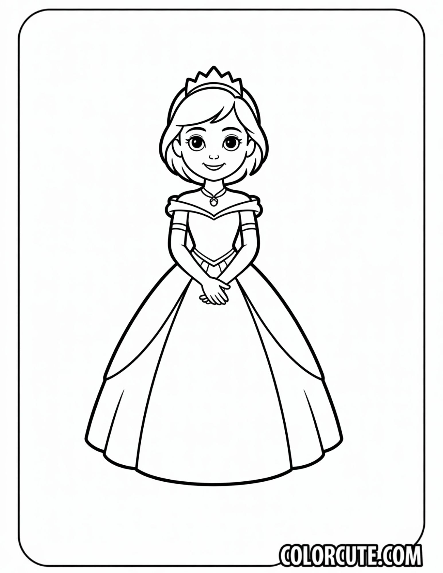 Princess Anna Coloring Pages | Free PDF Printables – Color Cute - Free ...