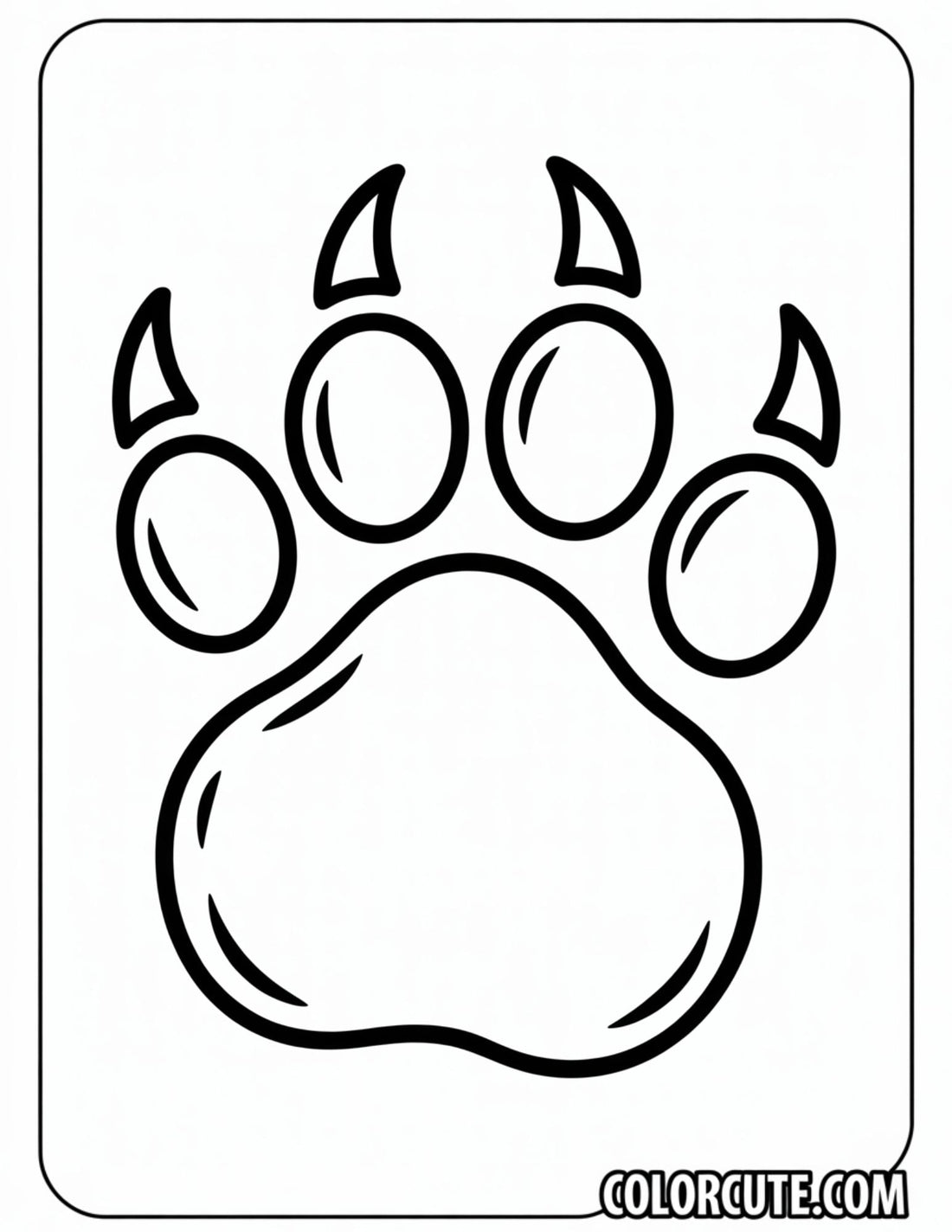 Tiger Paw Coloring Pages | Free PDF Printables – Color Cute - Free ...
