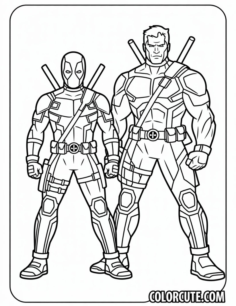 Cable Deadpool Coloring Pages | Free PDF Printables – Color Cute - Free ...