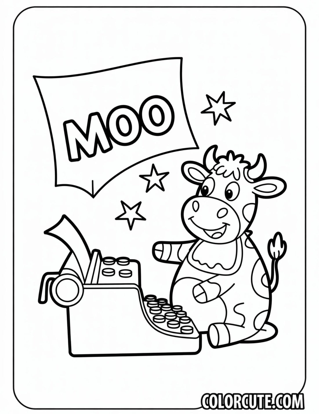 Click Clack Cow Coloring Pages | Free PDF Printables – Color Cute ...