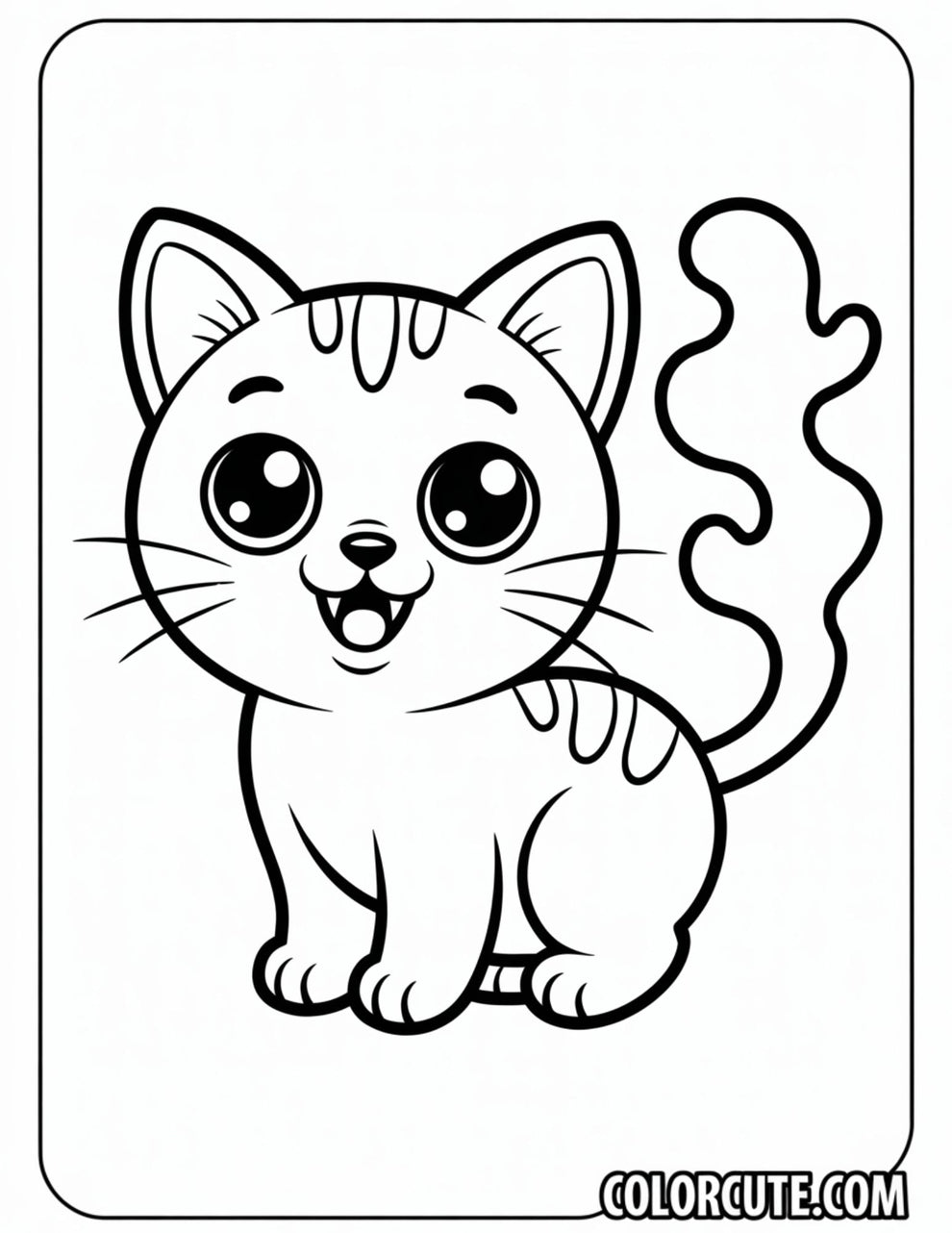 Ghost Cat Coloring Pages | Free PDF Printables – Color Cute - Free ...