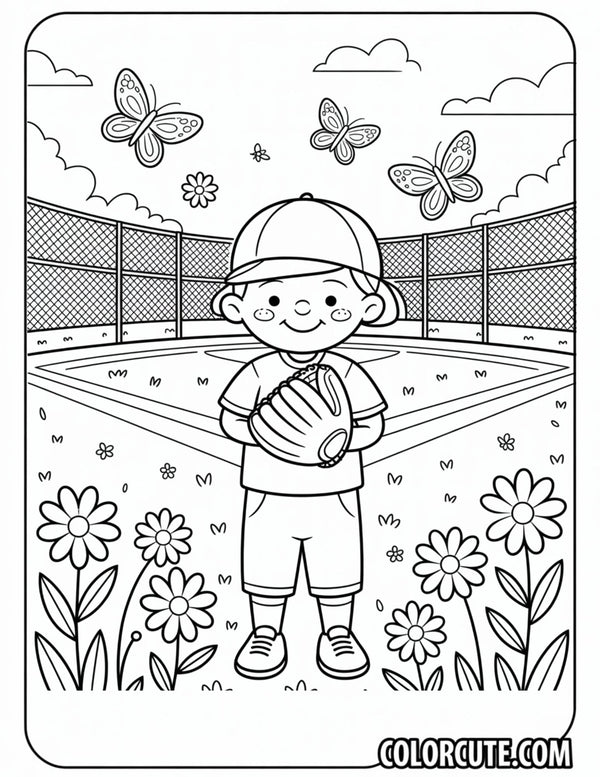 Baseball Spring Coloring Pages | Free PDF Printables – Color Cute ...