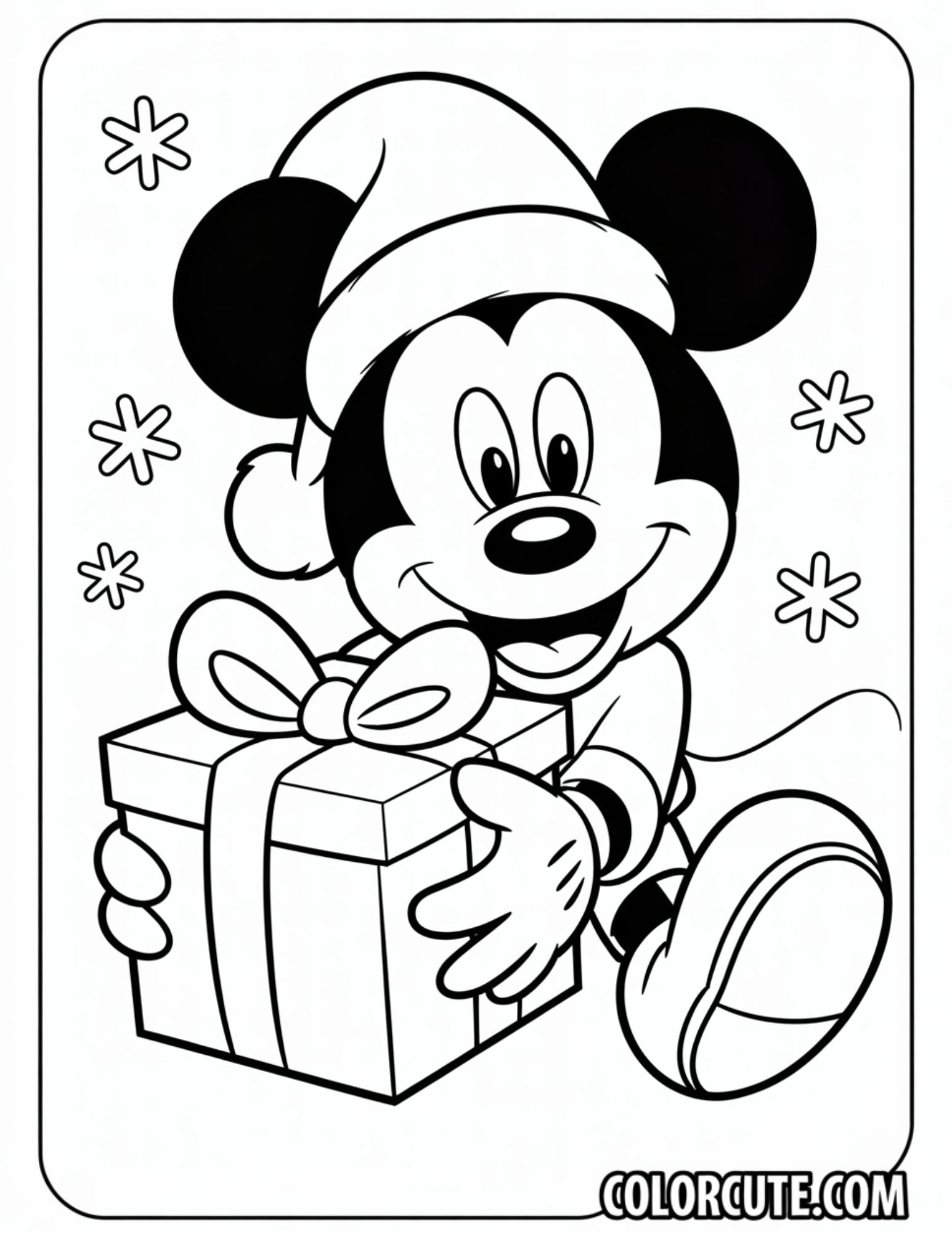 Christmas Mickey Mouse Coloring Pages | Free PDF Printables – Color ...