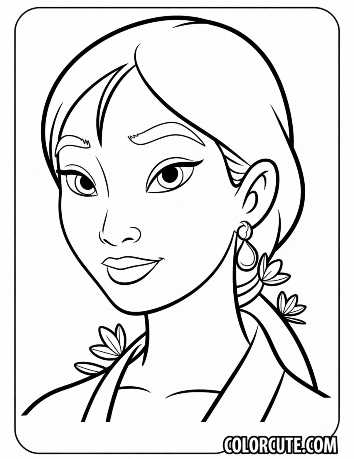 Face Mulan Coloring Pages | Free PDF Printables – Color Cute - Free ...