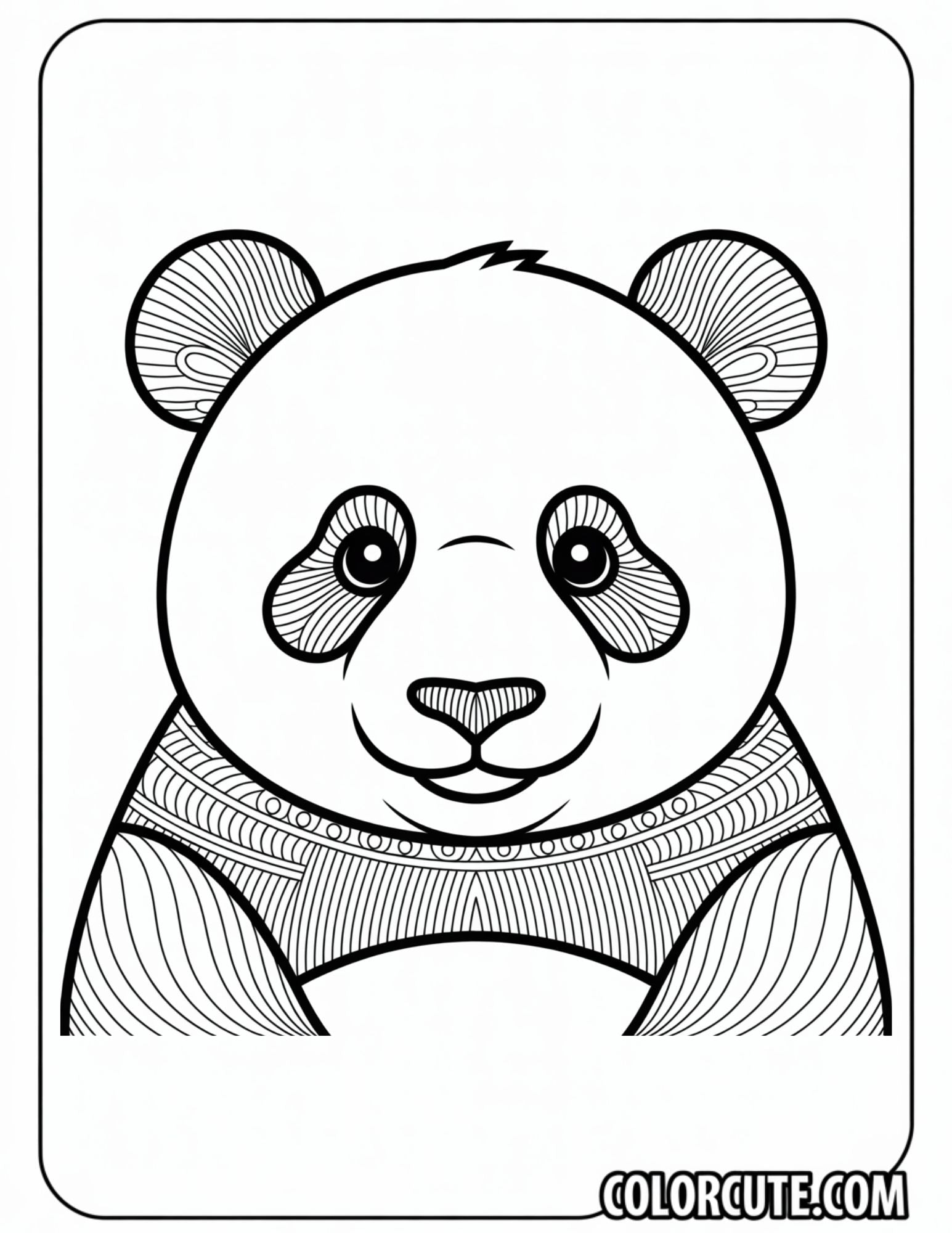 Panda Zentangle Coloring Pages | Free PDF Printables – Color Cute ...