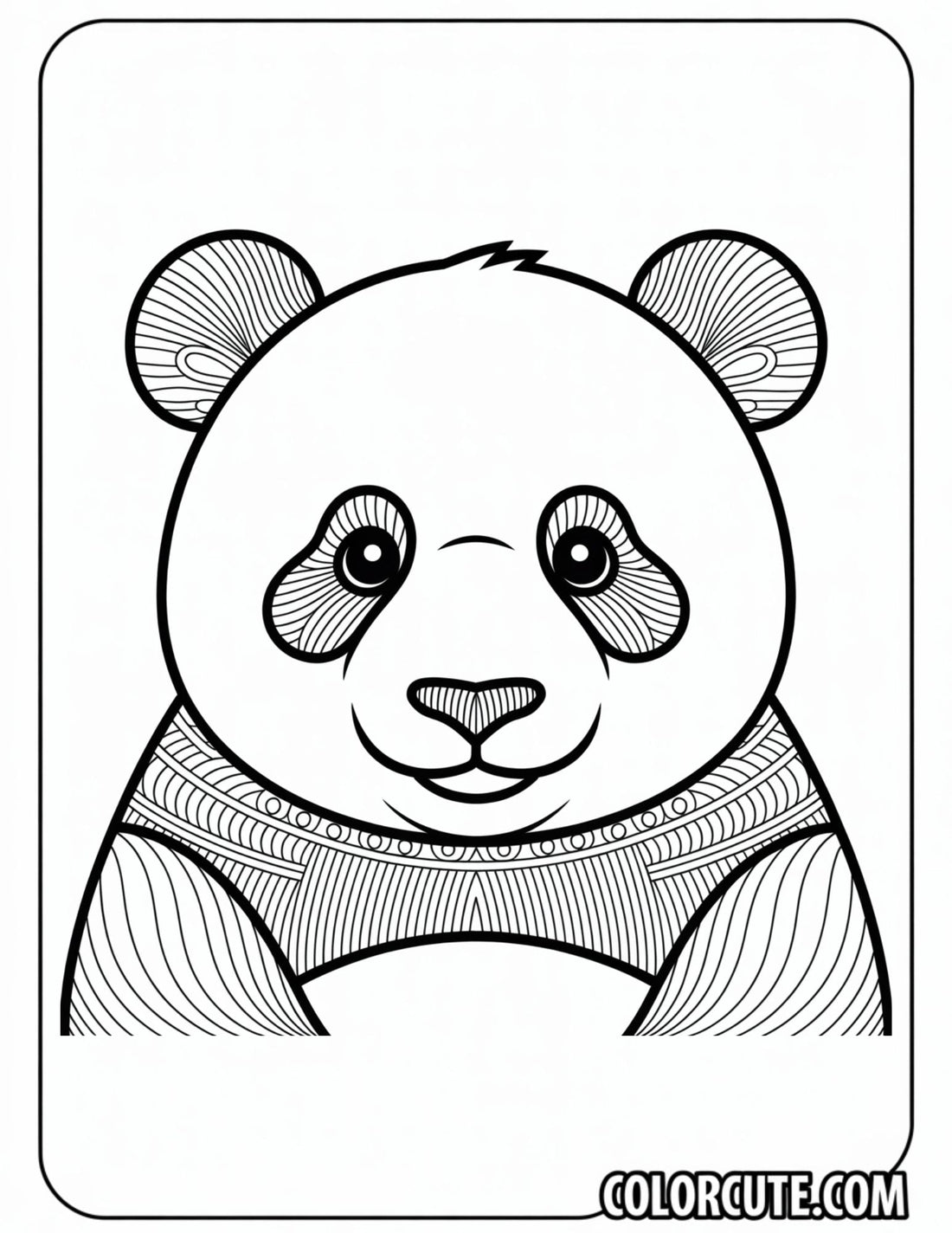 Panda Zentangle Coloring Pages | Free PDF Printables – Color Cute ...