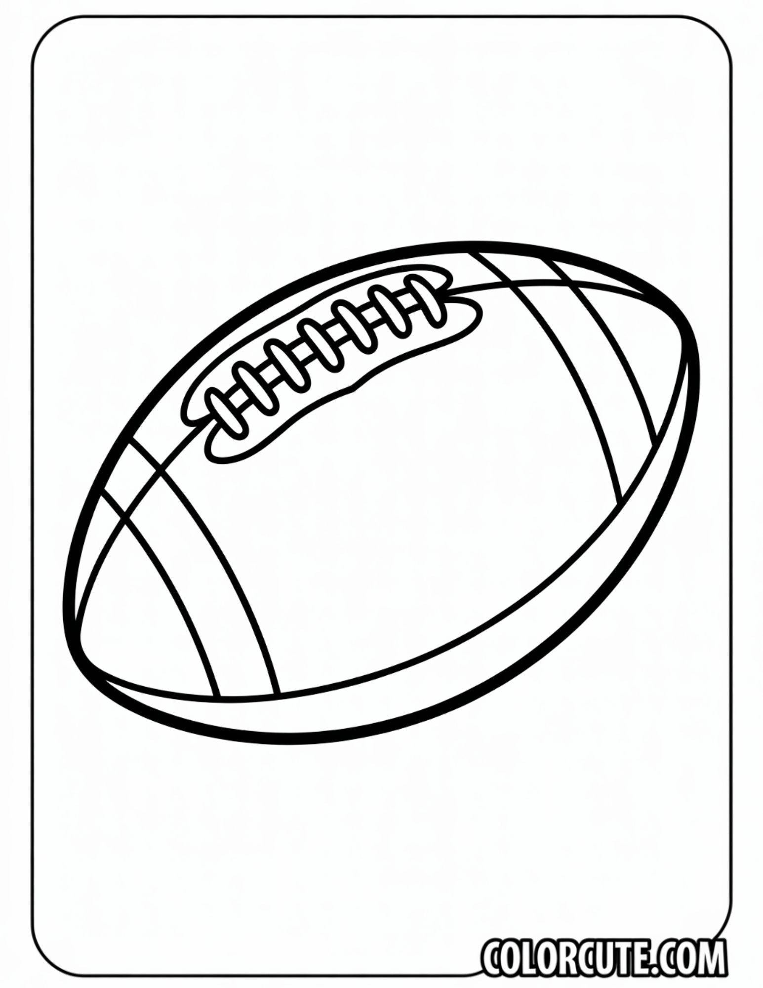Simple Football Coloring Pages | Free PDF Printables – Color Cute ...