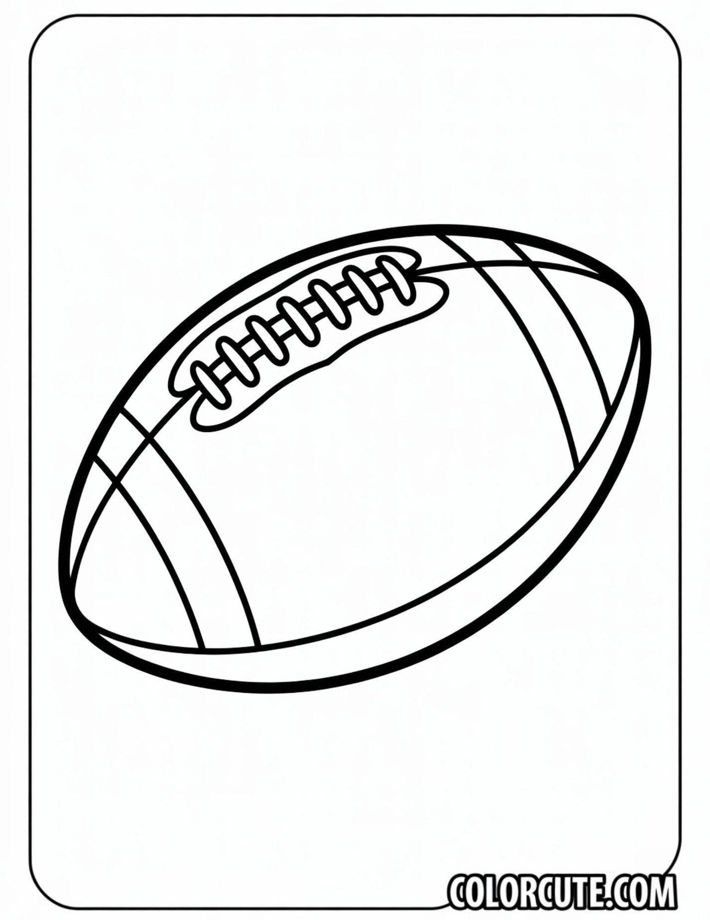 Simple Football Coloring Pages | Free PDF Printables – Color Cute ...