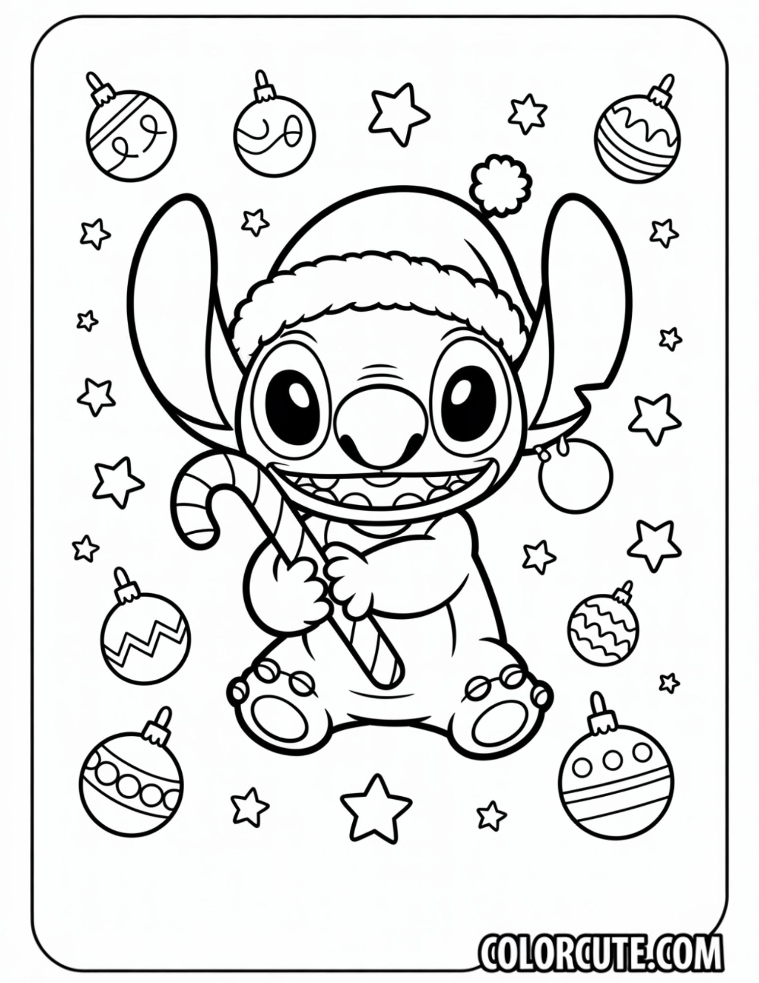 Christmas Stitch Coloring Page | Free PDF Printables – Color Cute ...