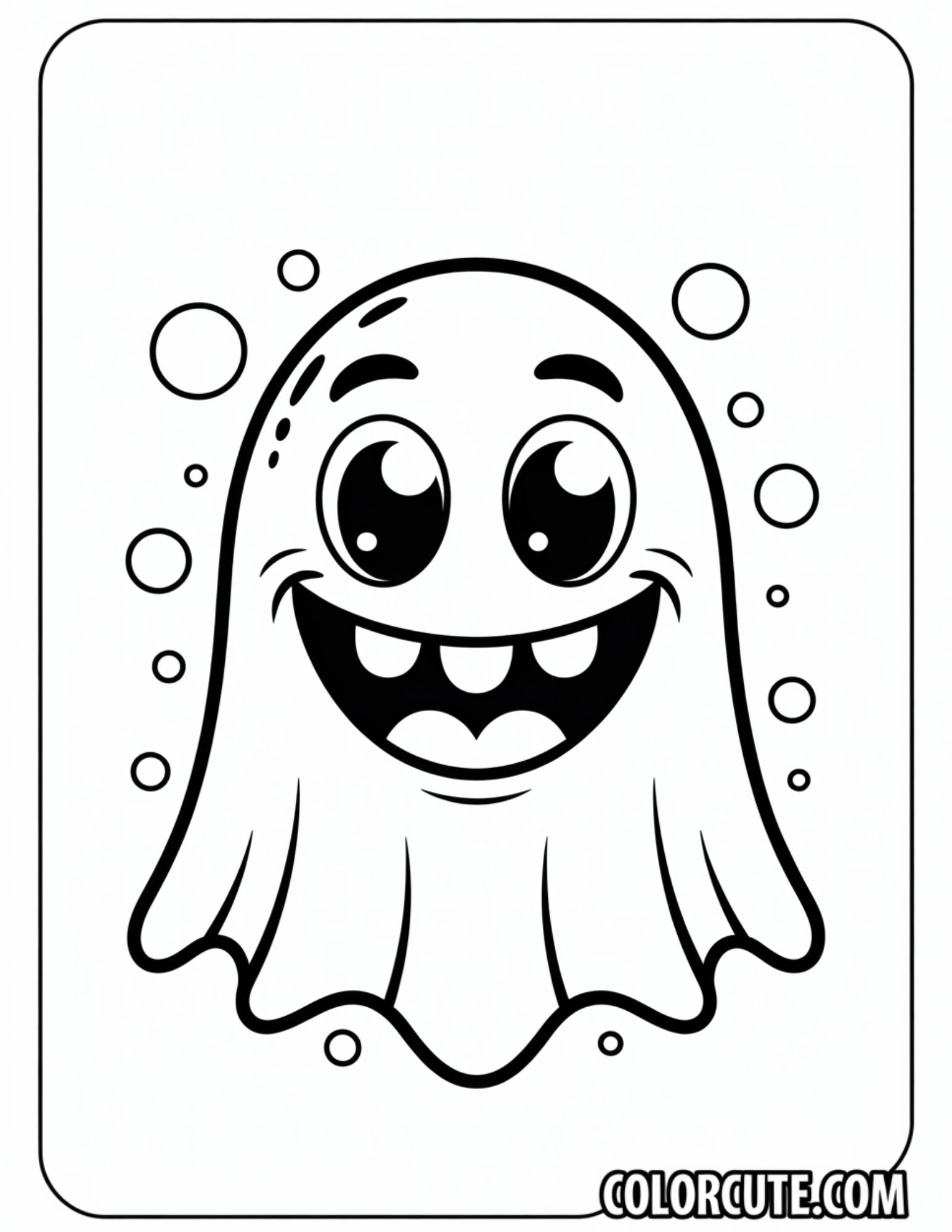 Ghost Face Coloring Pages | Free PDF Printables – Color Cute - Free ...