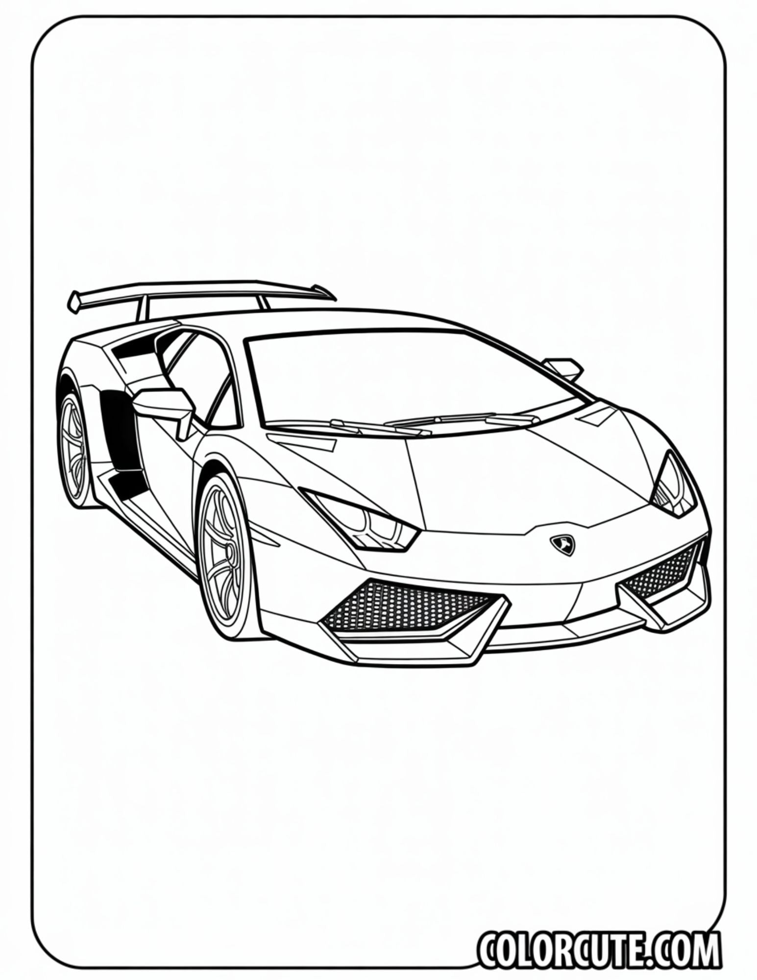 Racing Realistic Lamborghini Coloring Pages - Free PDF Printables ...