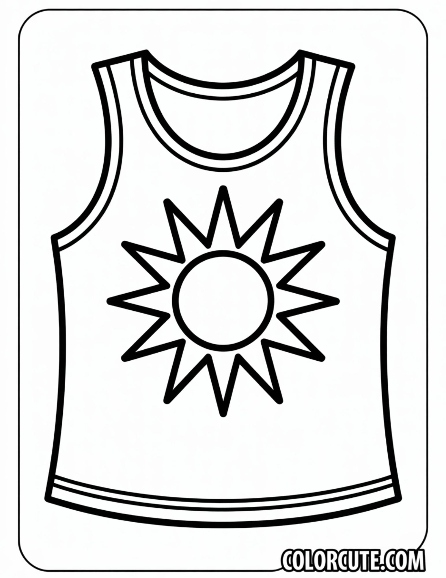Tank Top Coloring Pages | Free PDF Printables – Color Cute - Free ...